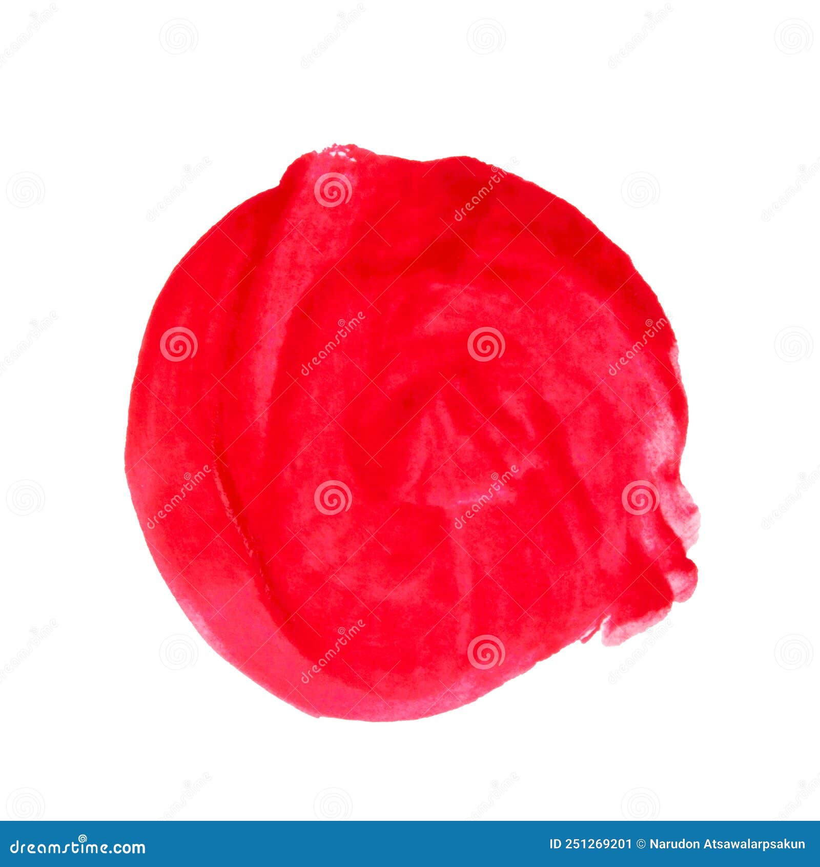 Red Color Paper Draw Circle Isolated on White Background Stock Image ...