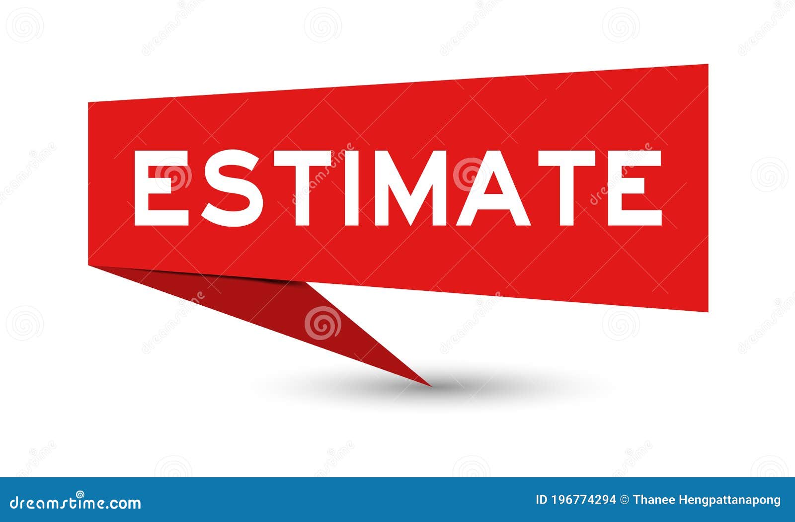 Estimate Word Block On White Stock Image | CartoonDealer.com #268141651