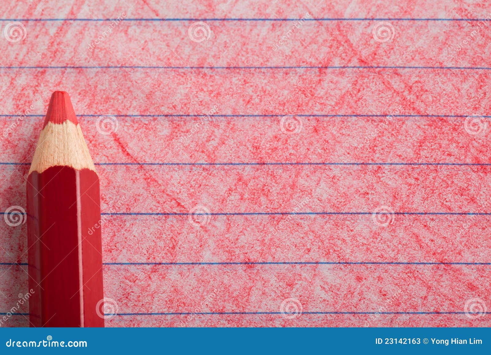Red Color Pencil with Coloring Stock Image - Image of copyspace, colour ...