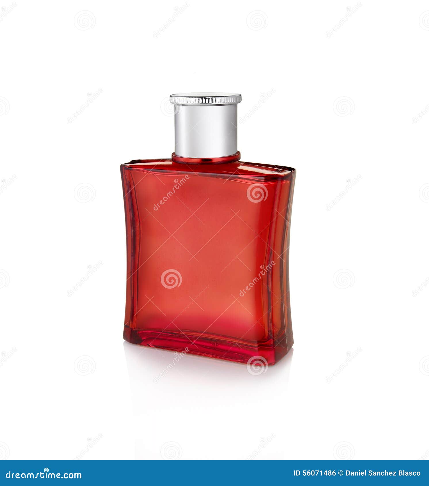 Red Color Perfume Bottle Against White Background Stock Photo - Image ...