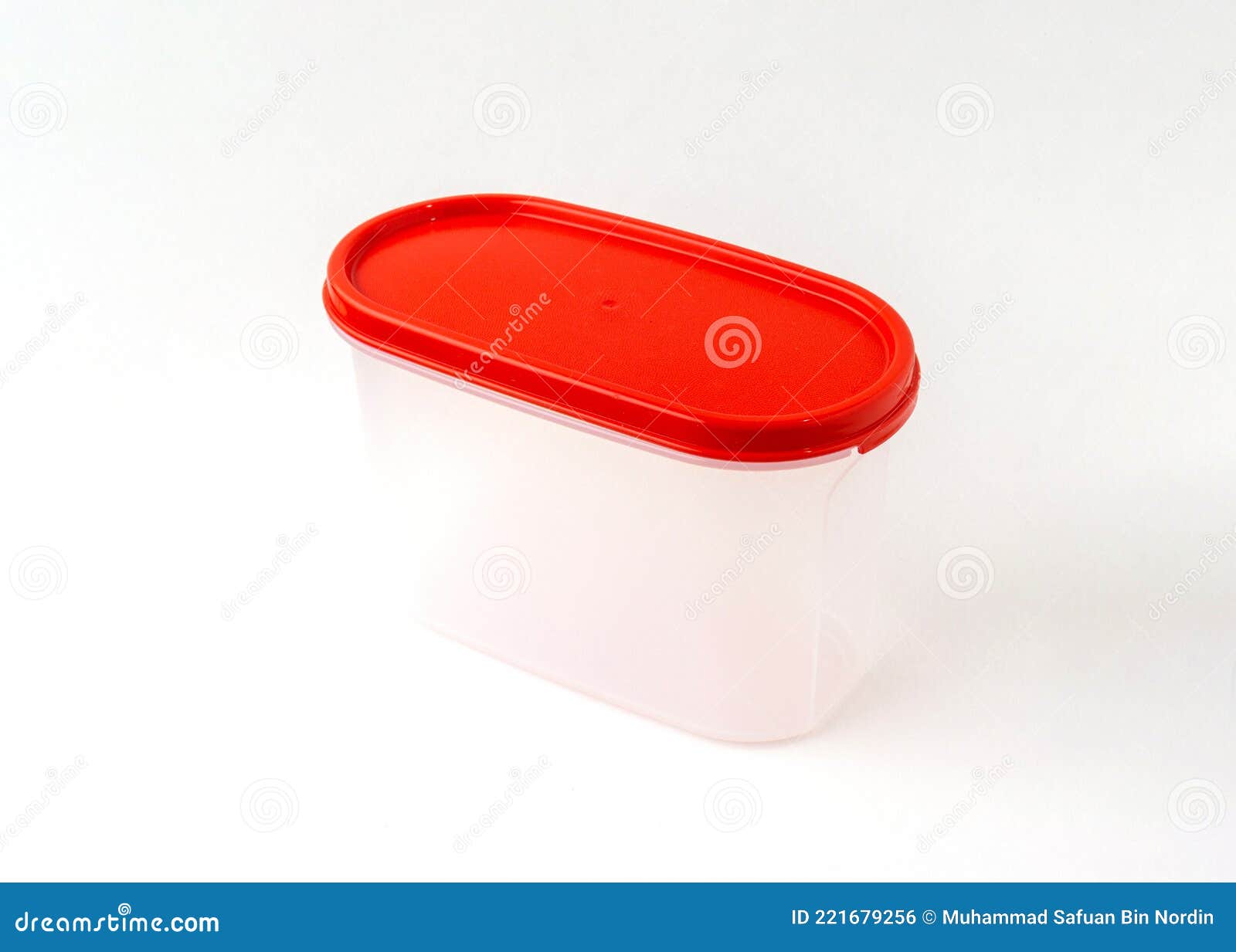 Red Color Plastic Container Isolated on White Background Stock Photo ...