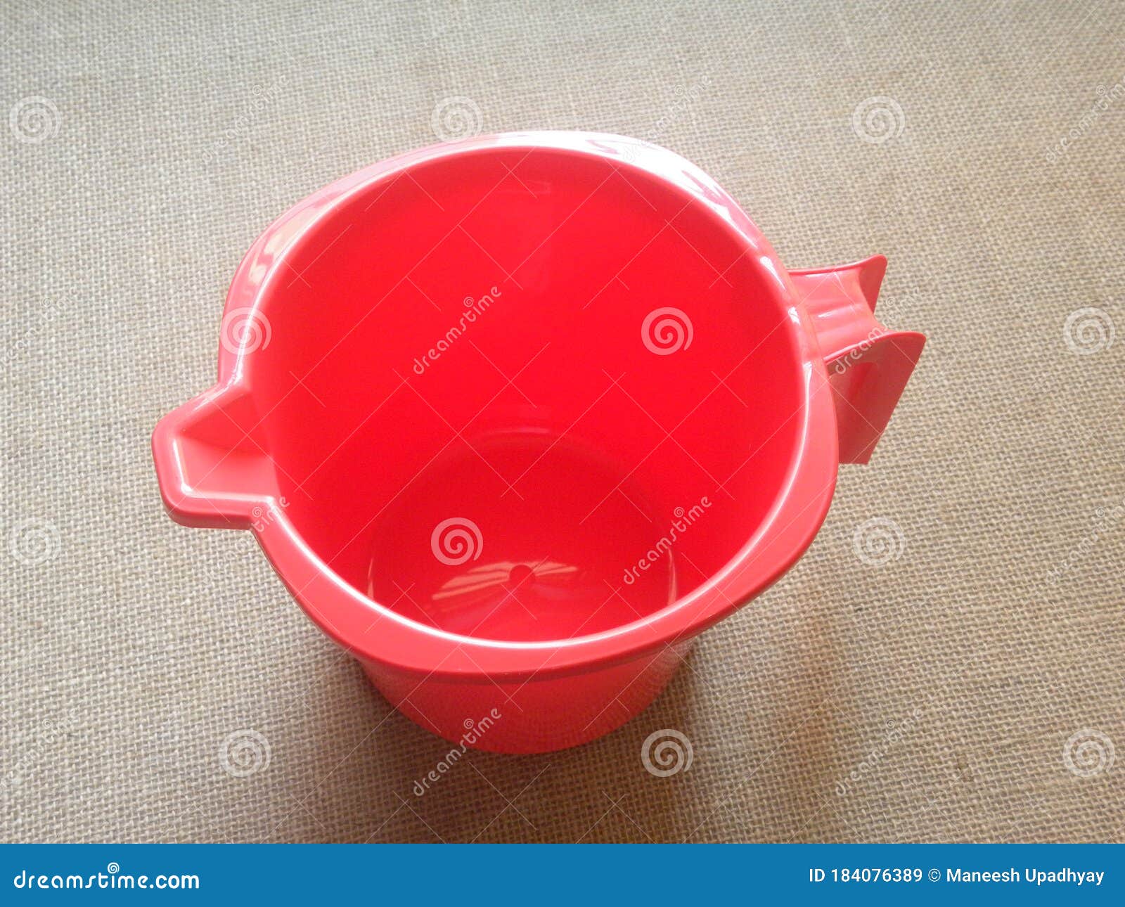 Red Color Plastic Mug Isolated Stock Image - Image of single, utensil ...