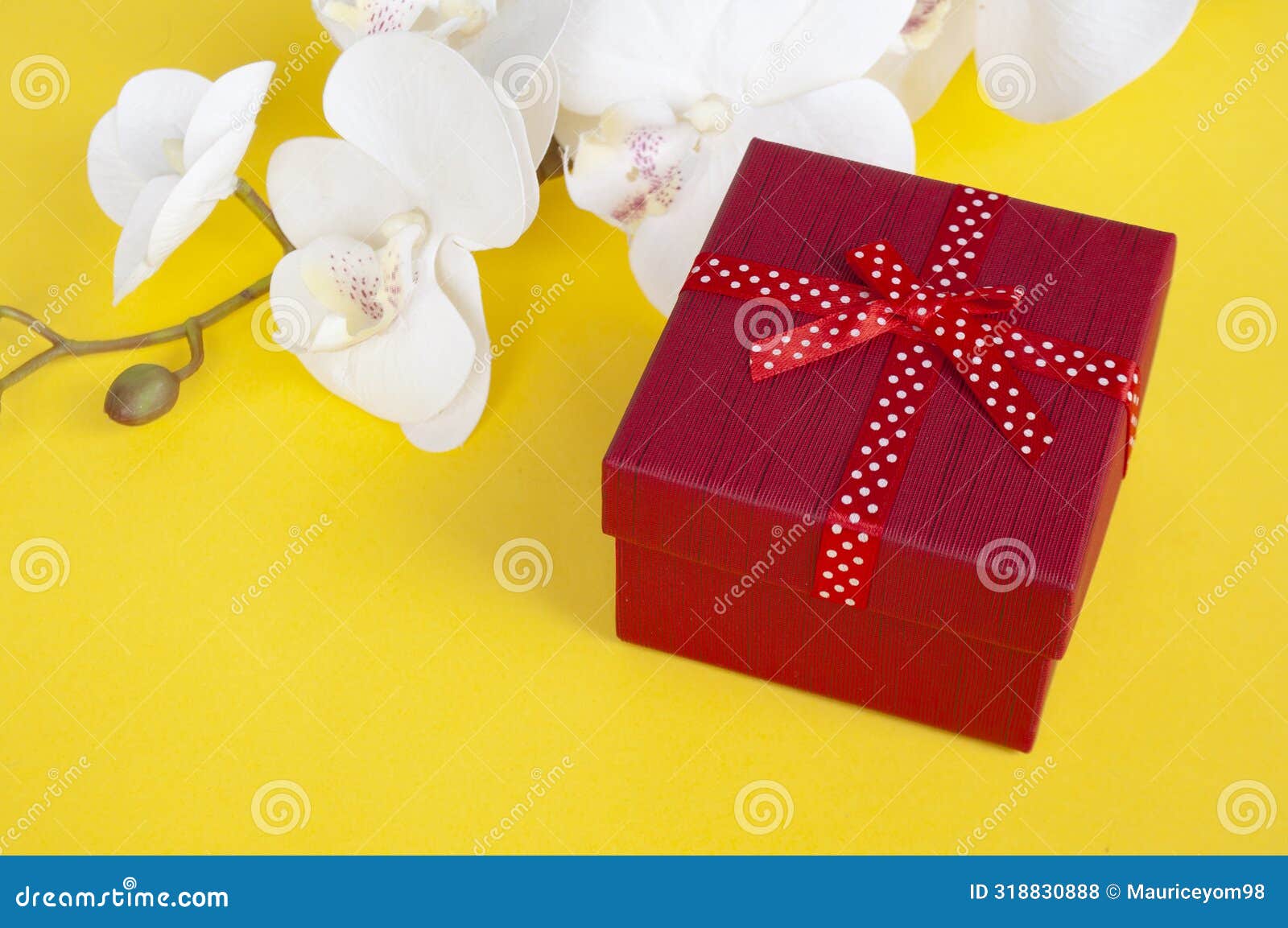 Red Color Present on Yellow Background with Customizable Space for Text ...