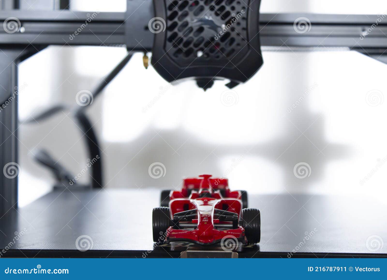 Red Color Racing Car Which Was Printed on 3D Printer Stock Image ...