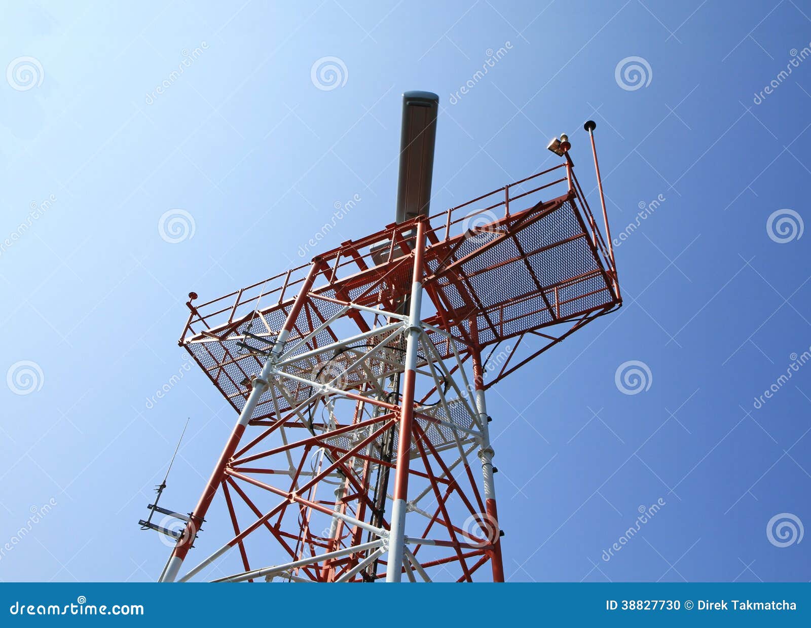 Red Color Radar Tower Stock Photography | CartoonDealer.com #38827730