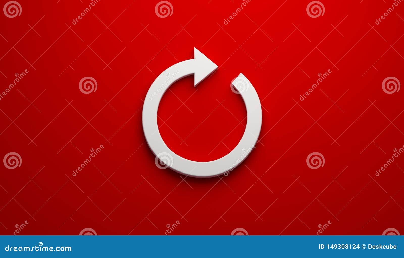 Circular Redo Arrow. 3D Render Illustration Stock Photo | CartoonDealer ...