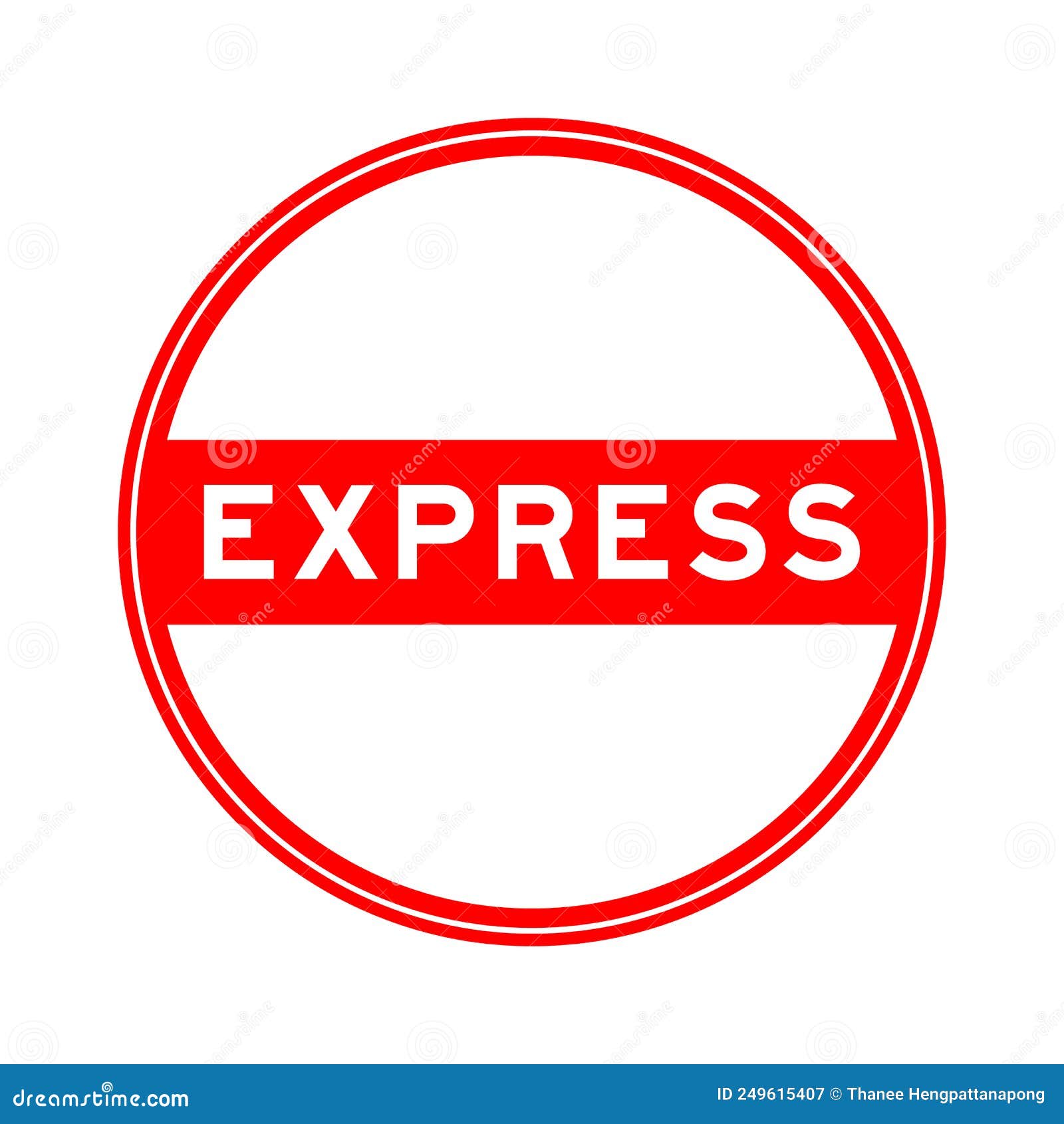 Red Round Seal Sticker in Word Express on White Background Stock Vector ...