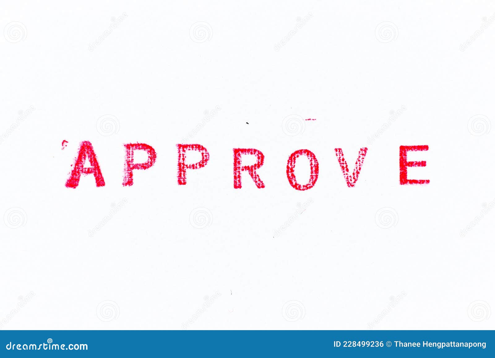 Red Rubber Stamp in Word Approve on White Paper Background Stock Photo ...