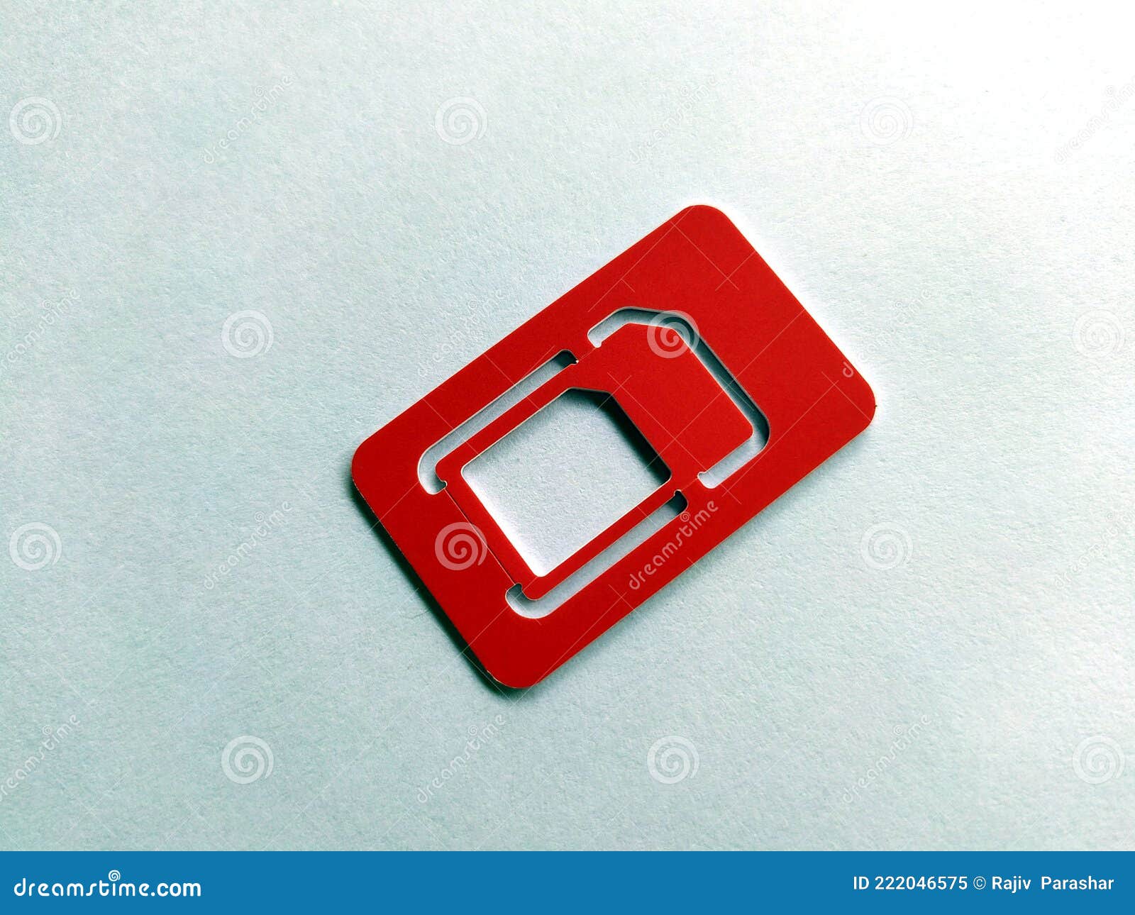 Red Color Sim Slot Isolate White Background Stock Image - Image of ...