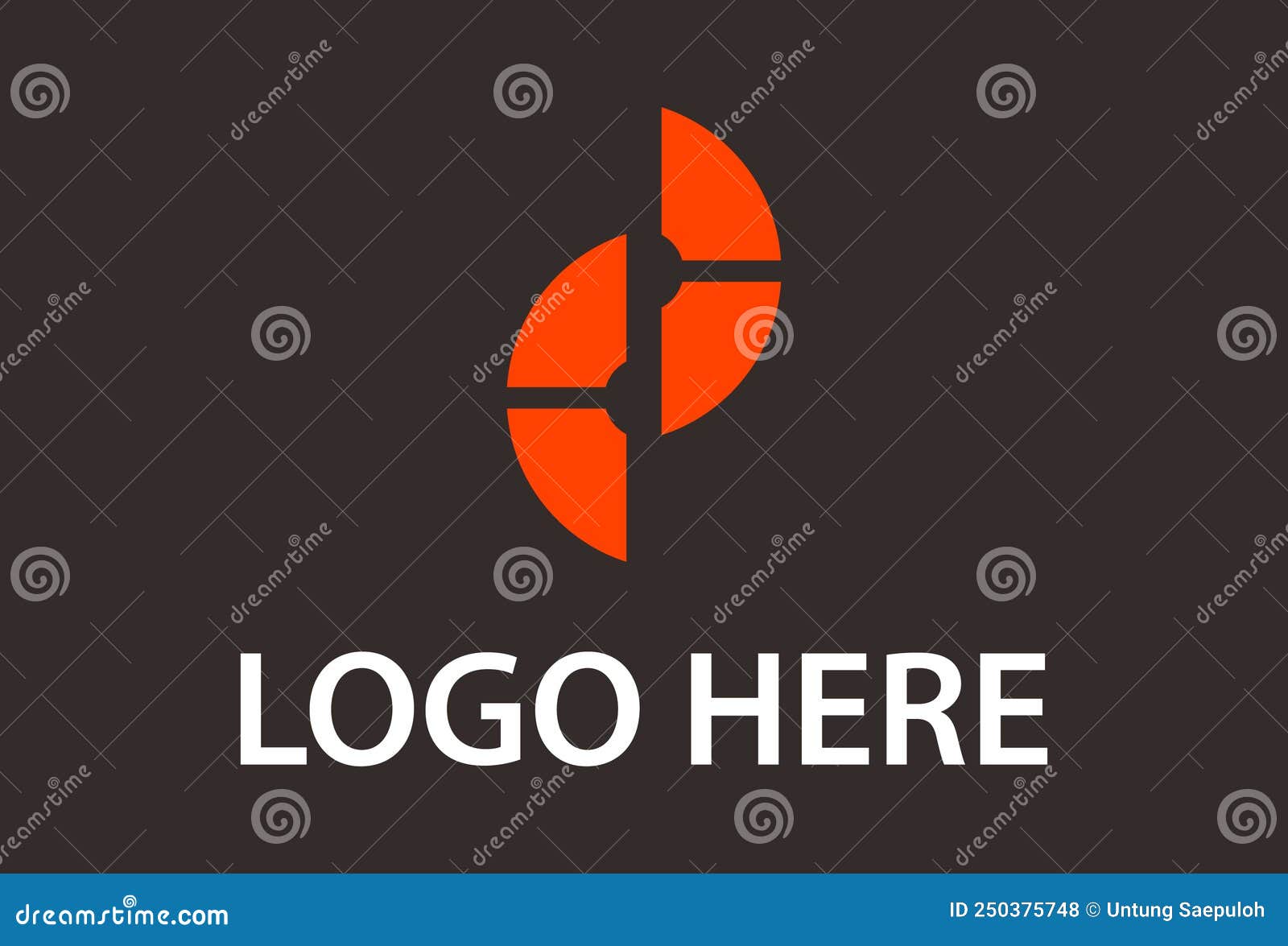 Red Color Simple Circle Slice Logo Design Stock Vector - Illustration ...