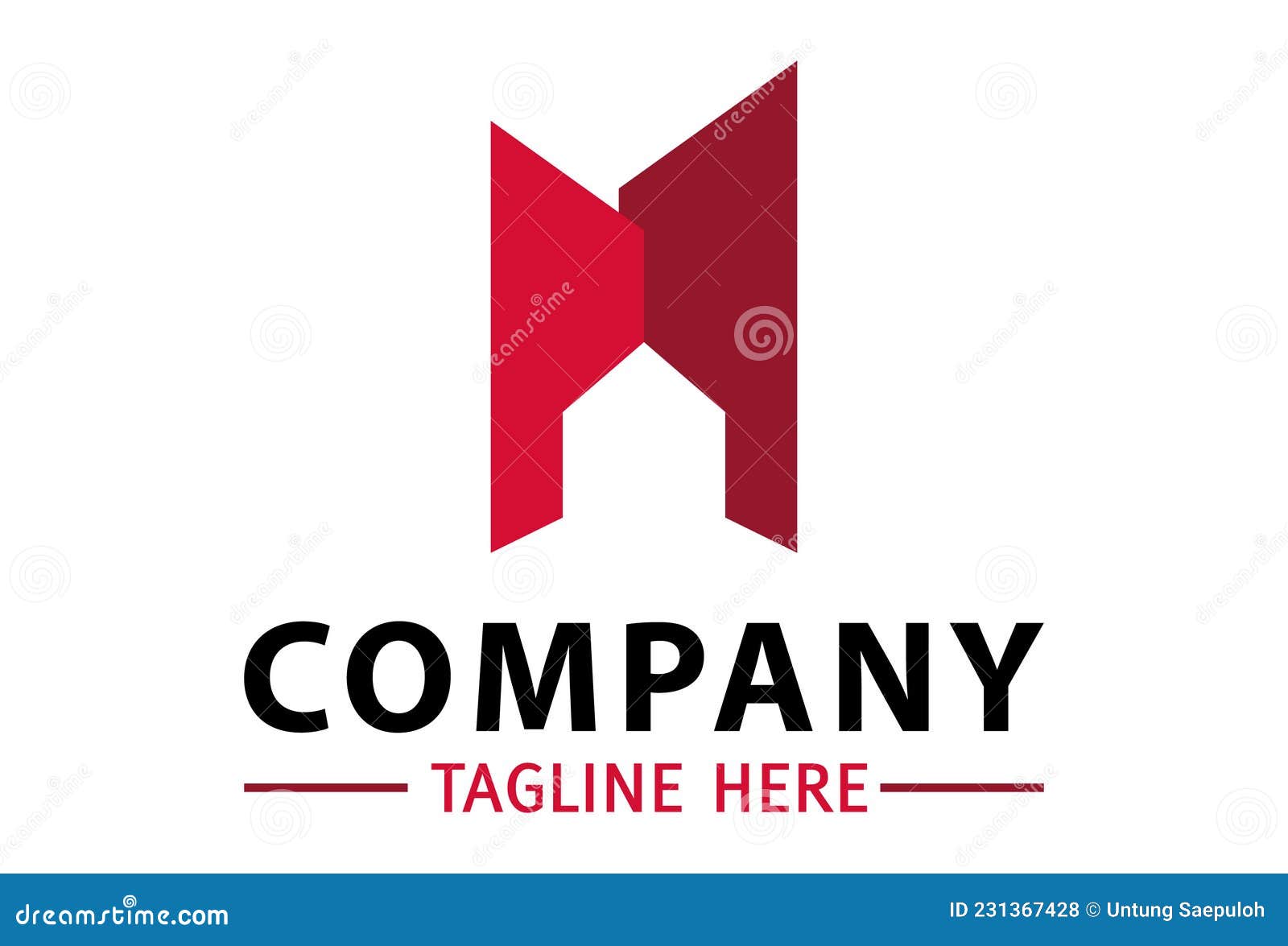 Red Color Simple Modern House Logo Design Stock Vector - Illustration ...