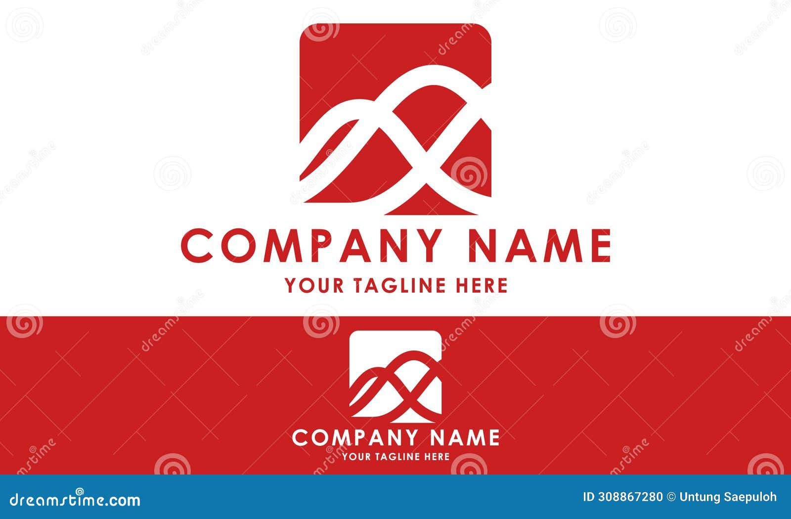 Red Color Simple Square Finance Chart Logo Design Stock Vector ...