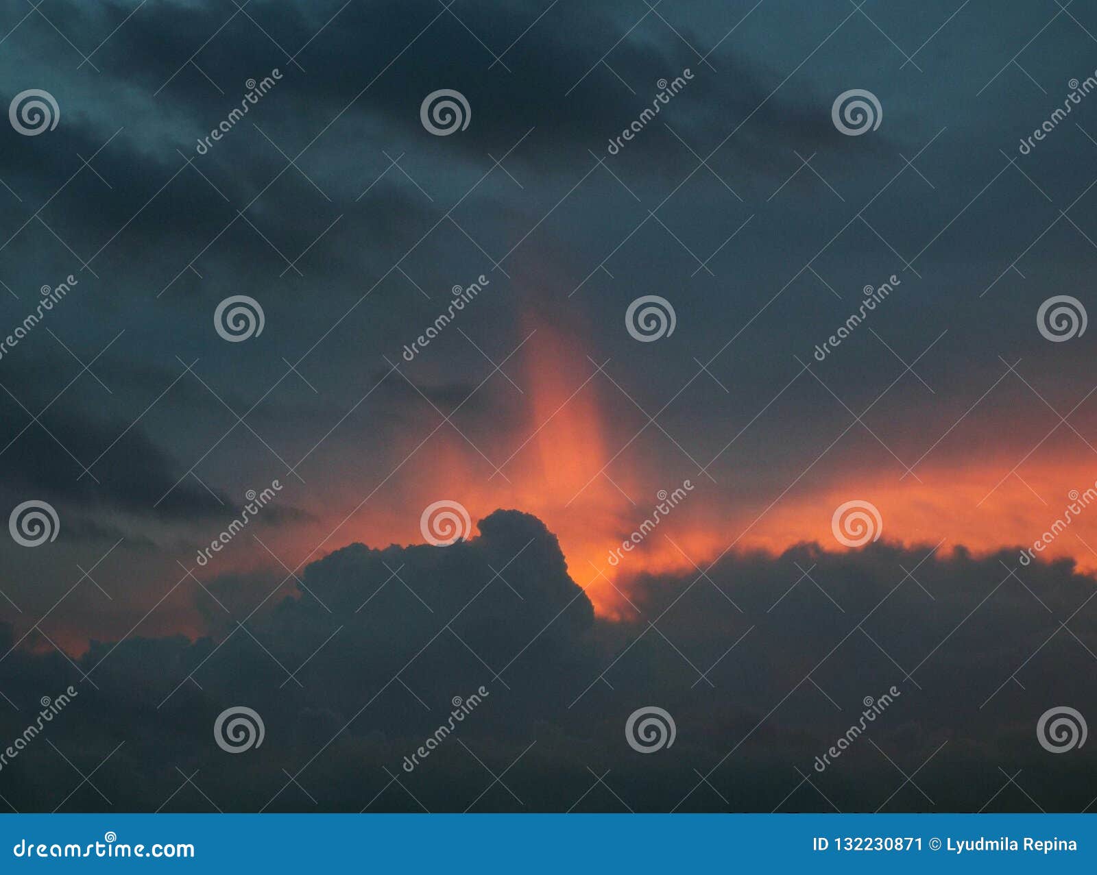 Red Color in the sky stock image. Image of clouds, heaven - 132230871