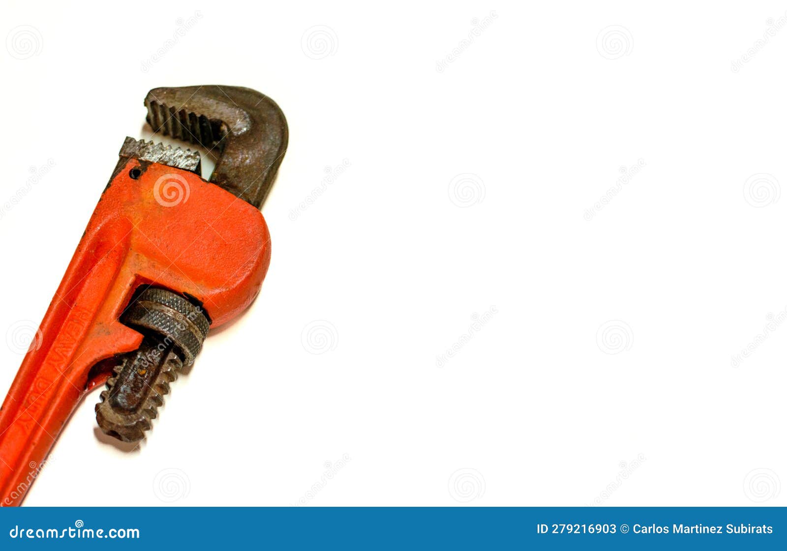 Red Color Spanner in Isolated White Background Stock Image - Image of ...
