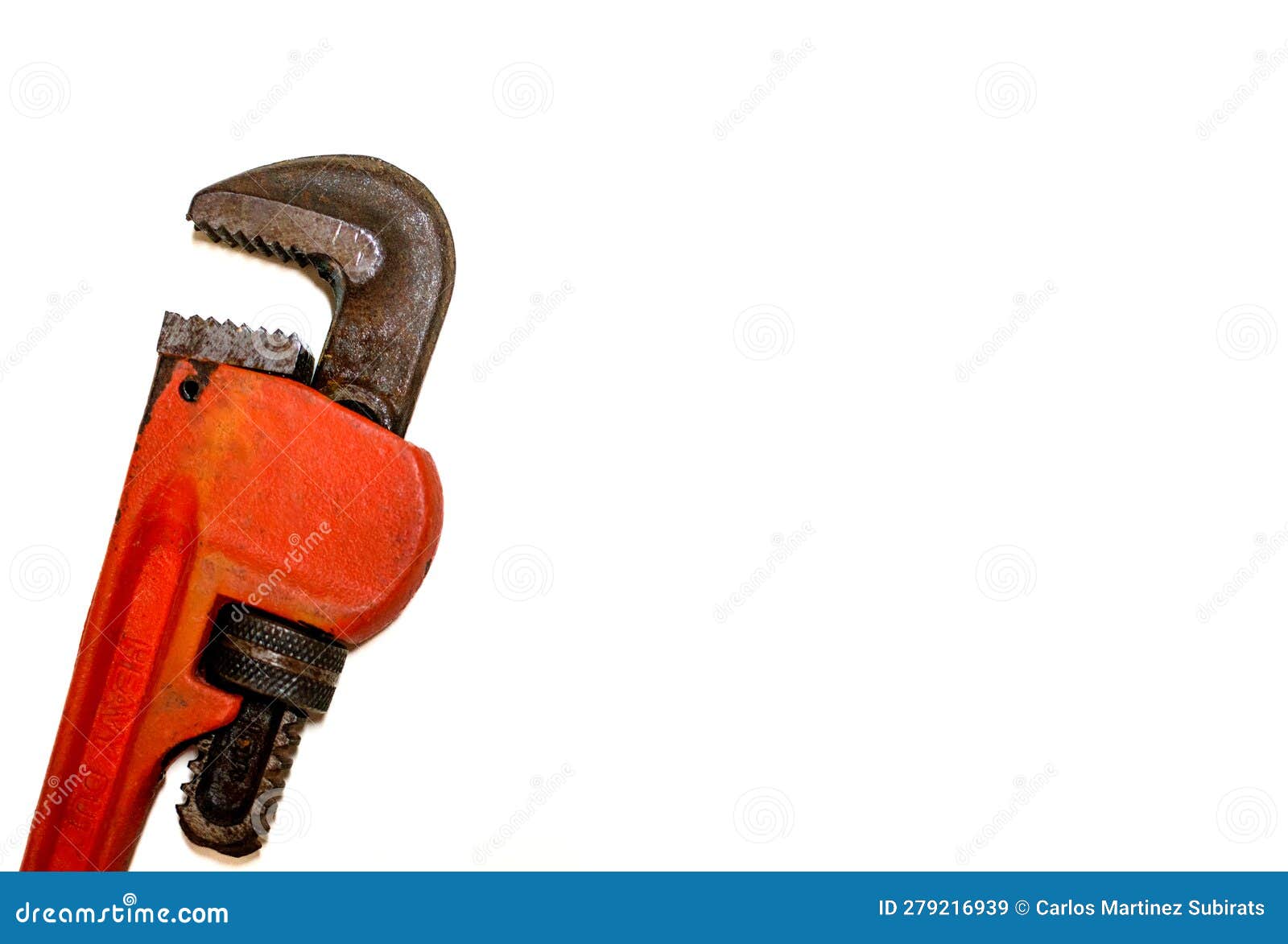 Red Color Spanner in Isolated White Background Stock Image - Image of ...