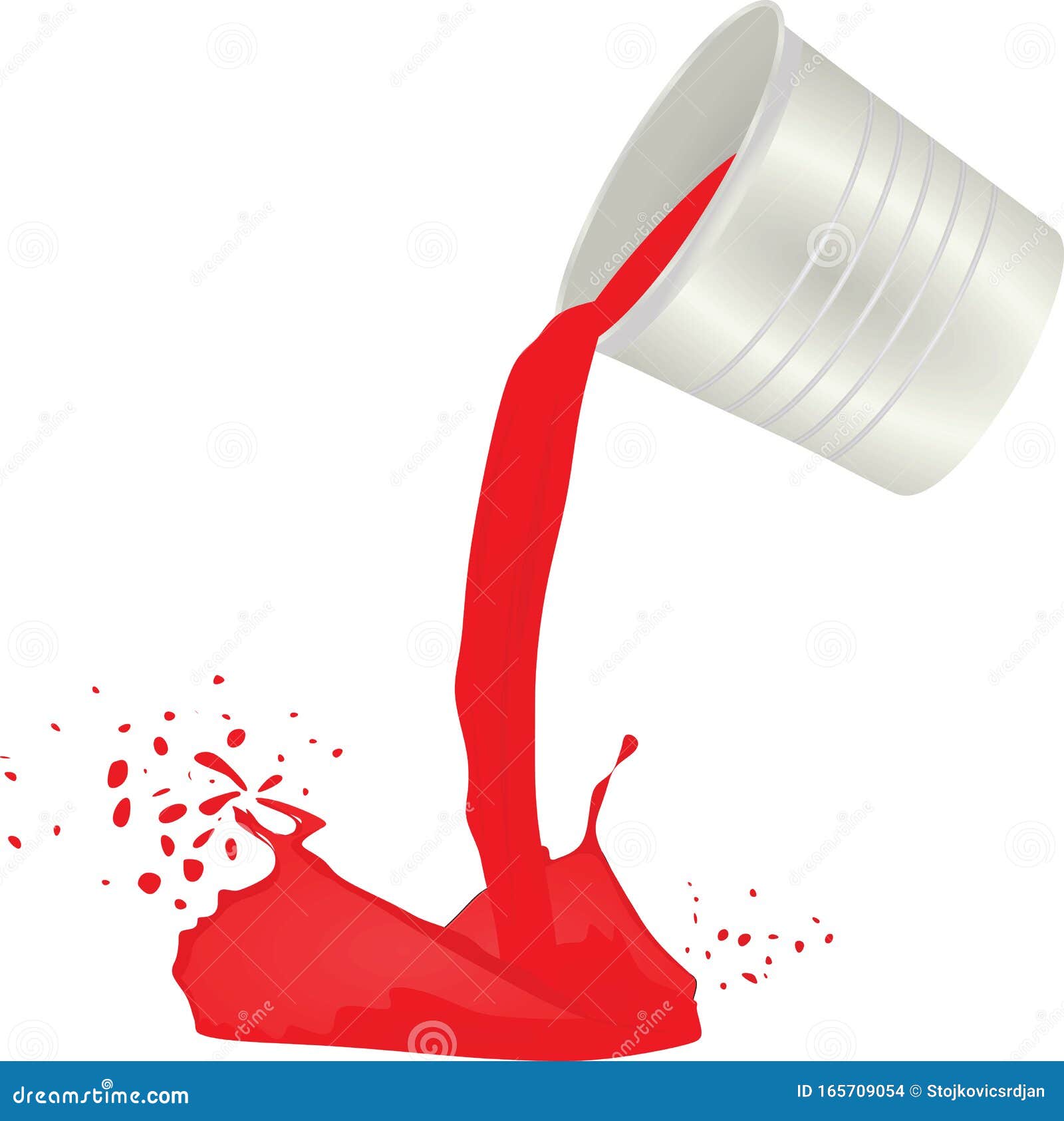 Red color splash stock vector. Illustration of artistic - 165709054