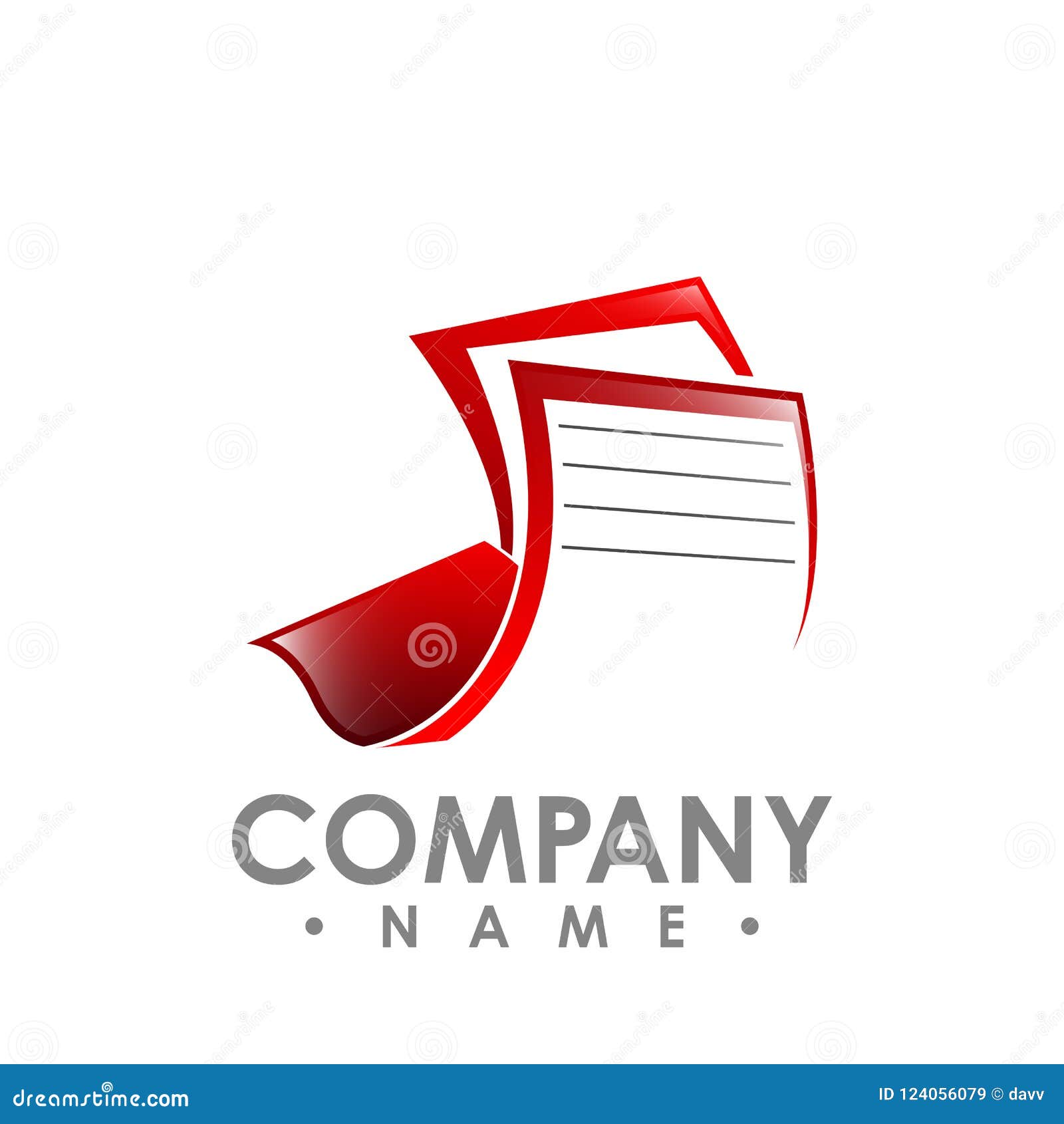 Red Color Stacked Papers Vector Icon Flat Style Illustration for Stock ...
