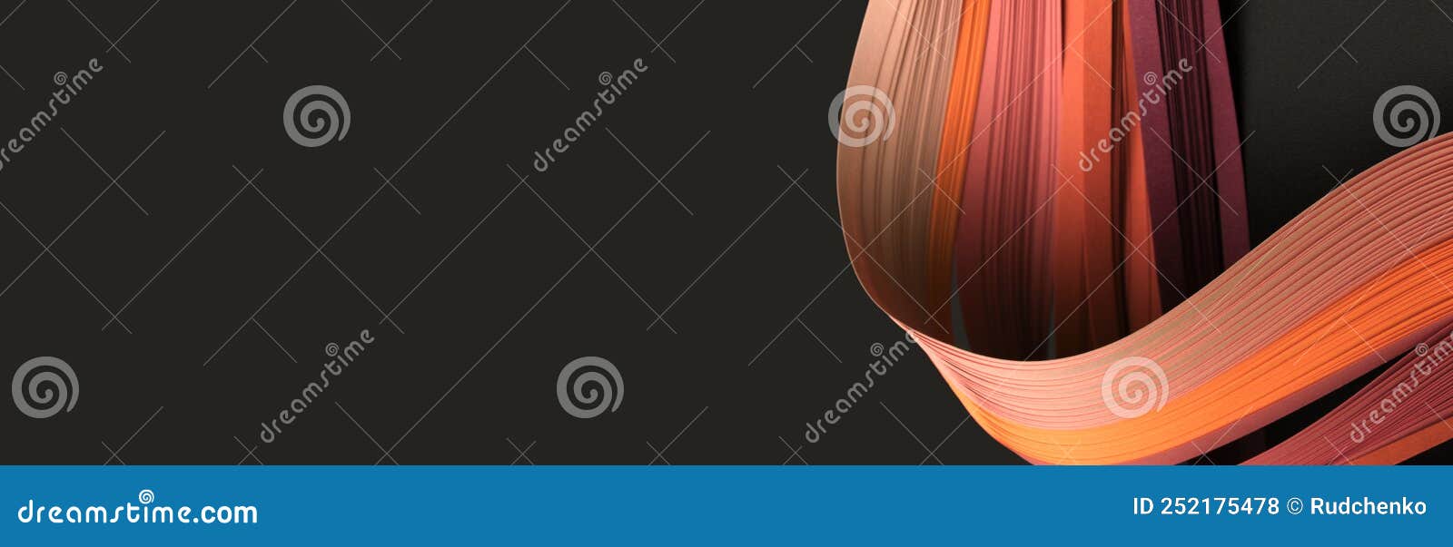 Red Color Strip Wave Paper. Abstract Texture Long Horizontal Black ...