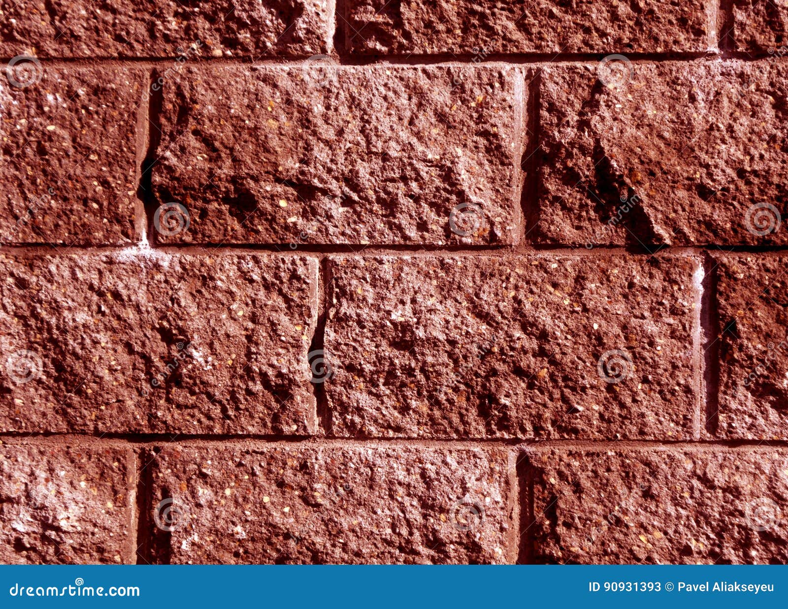 Red Color Stylized Brick Wall Pattern. Stock Image - Image of color ...