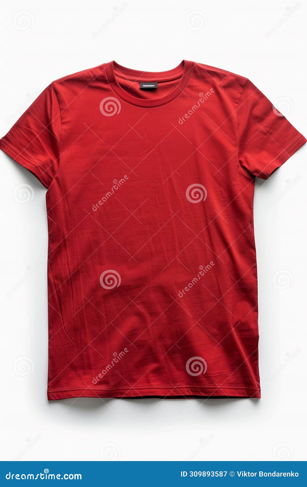 Red Color T-shirt Lying on a White Background Stock Illustration ...
