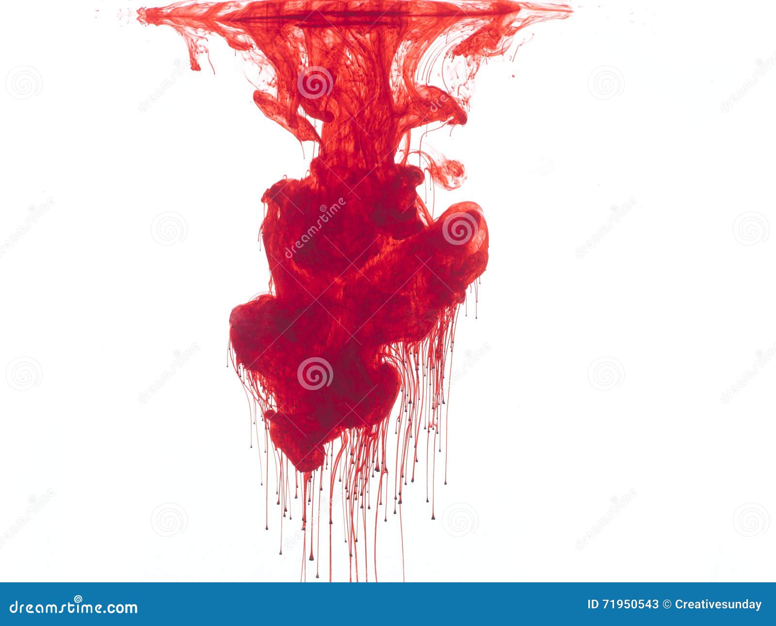 Red color in water stock image. Image of paint, lines - 71950543