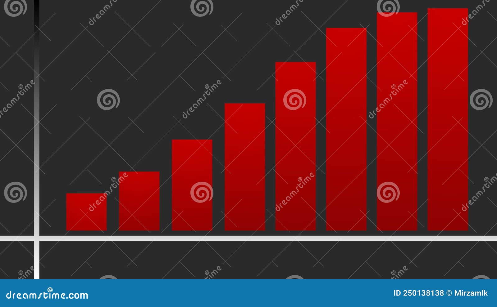 Red-colored Business Growth Chart High Resolution, with Camera Movement ...