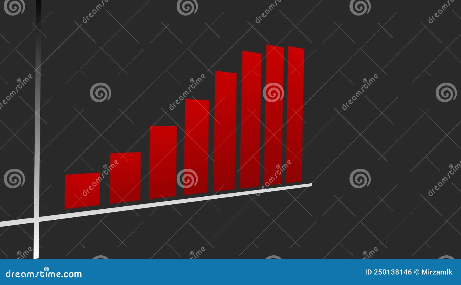 Red-colored Business Growth Chart High Resolution, with Camera Movement ...