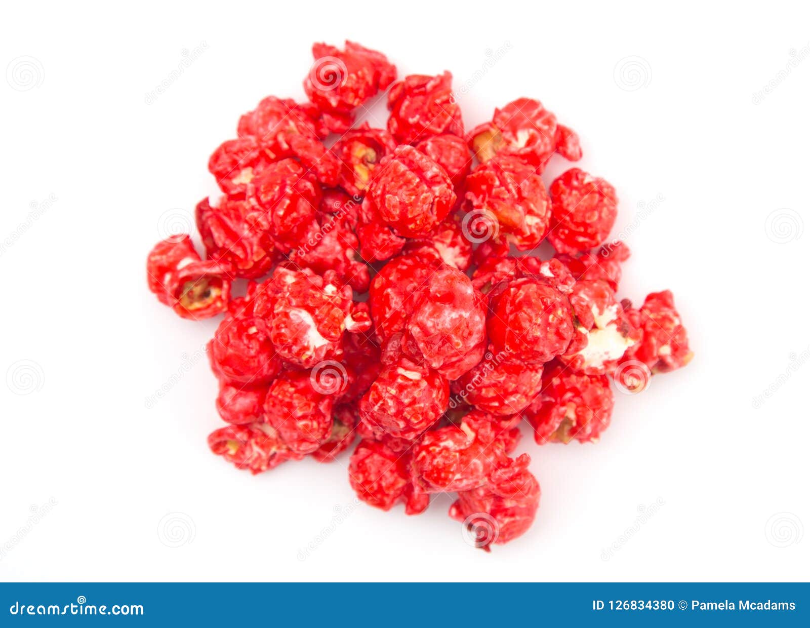 Red Colored Candy Coated Popcorn Stock Photo - Image of love, coated ...