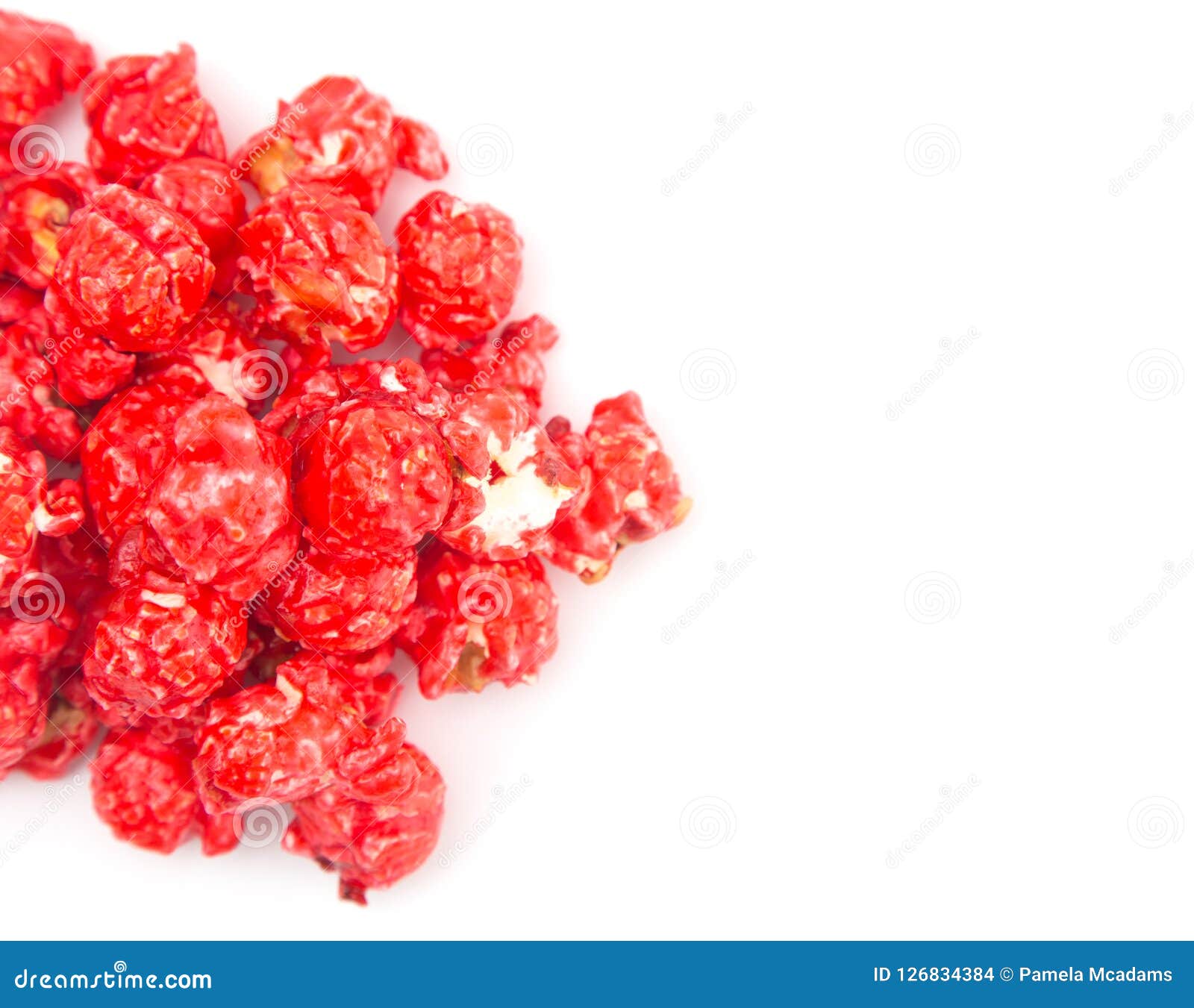 Red Colored Candy Coated Popcorn Stock Photo - Image of covered ...