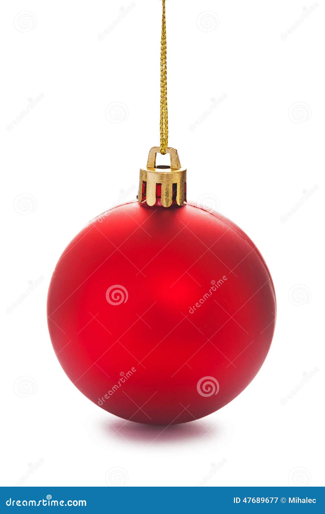 Red Colored Christmas Ball Isolated Stock Image - Image of card ...