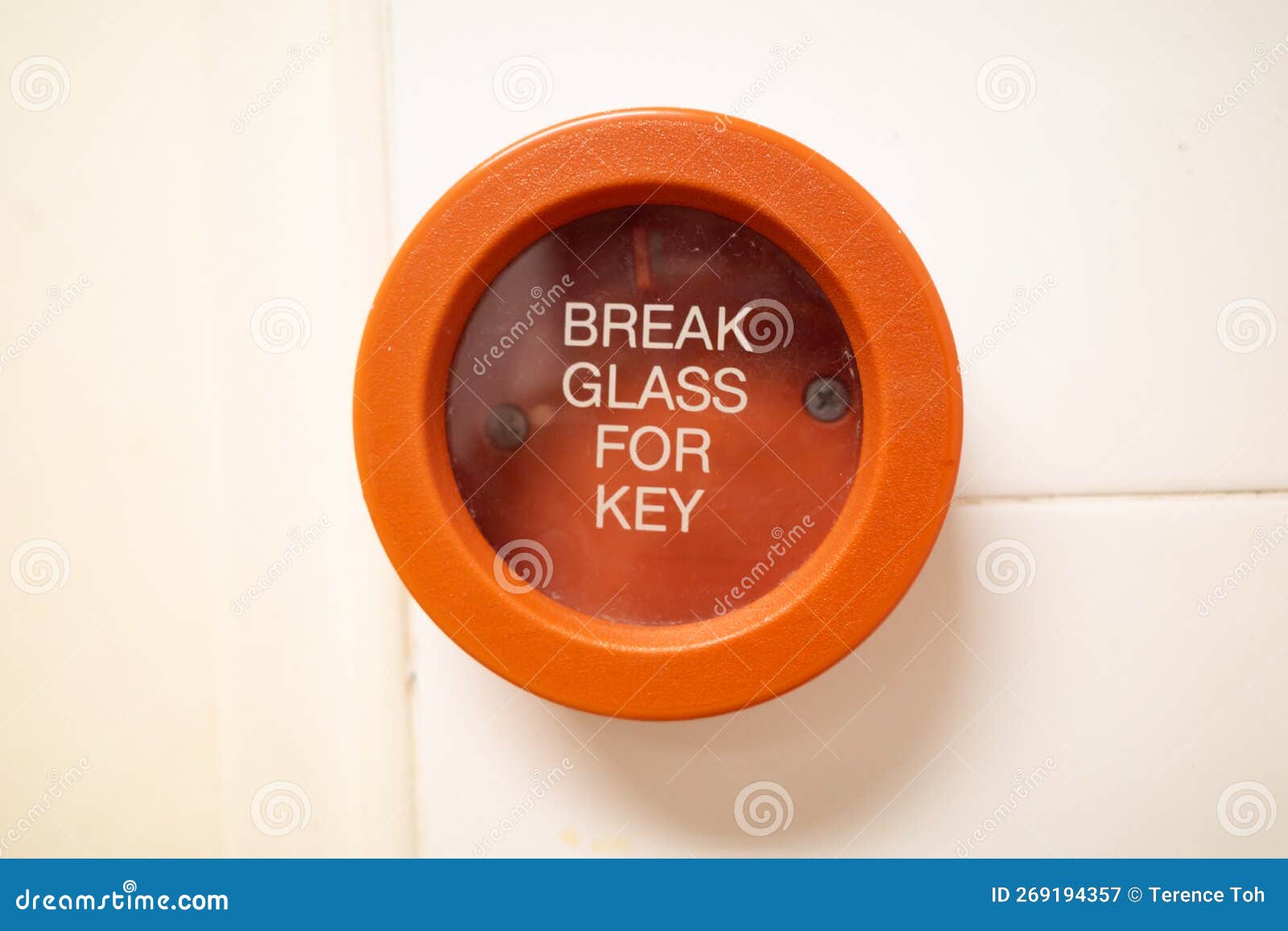 A Red Colored Emergency Break Glass Panel in Case of a Fire Emergency ...