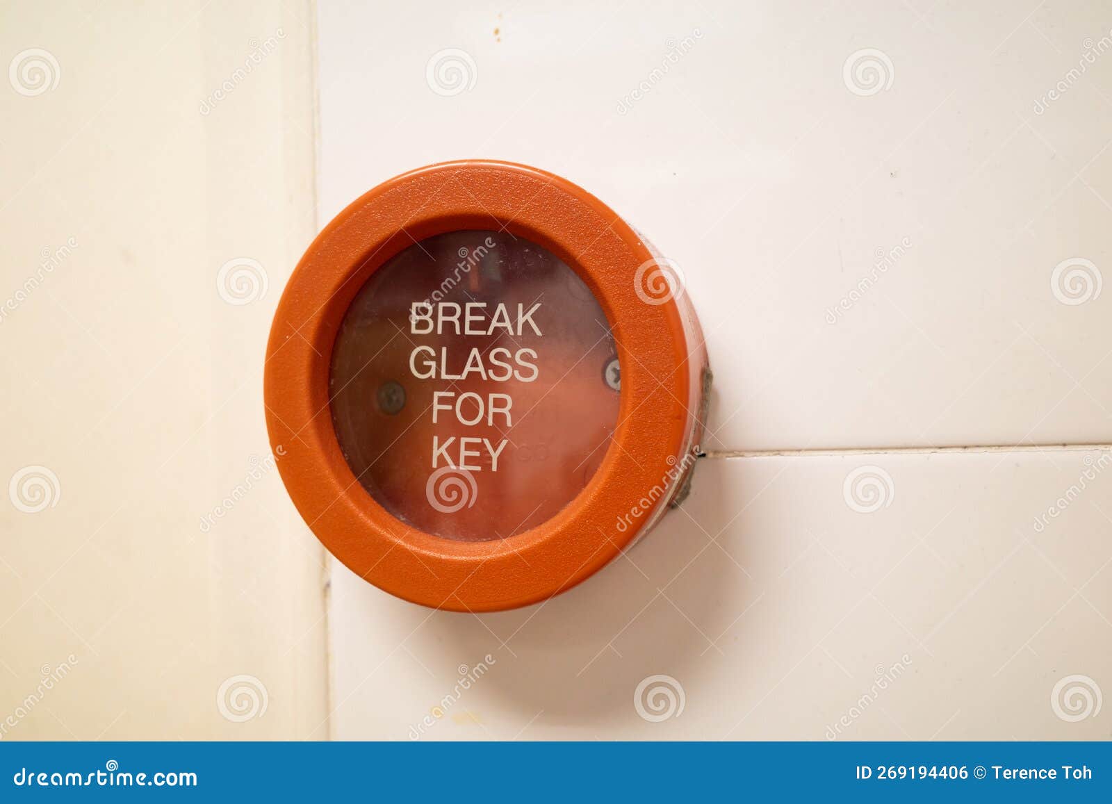 A Red Colored Emergency Break Glass Panel in Case of a Fire Emergency ...