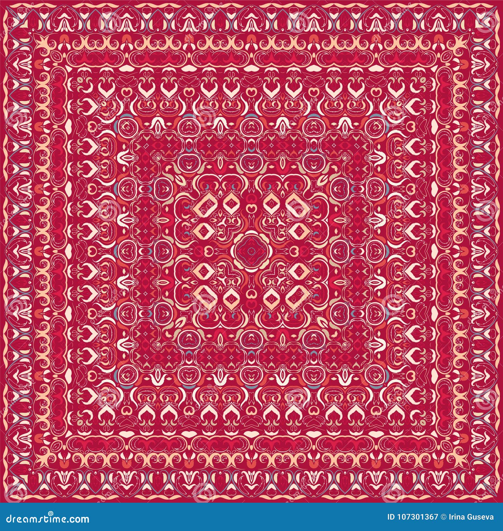 Red colored handkerchief stock vector. Illustration of elements - 107301367