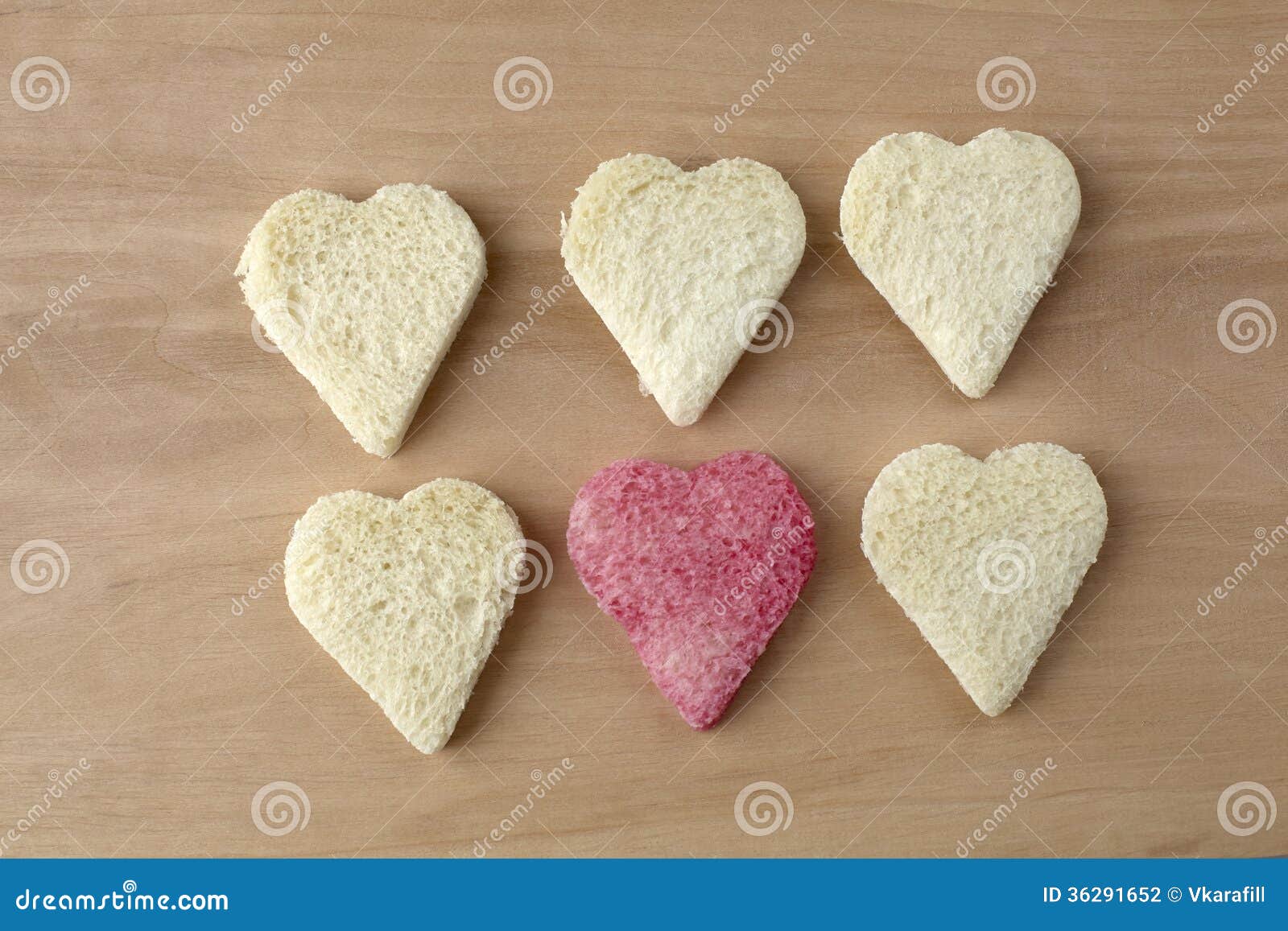 Red Colored Heart Shape of Bread Stock Photo - Image of health, food ...