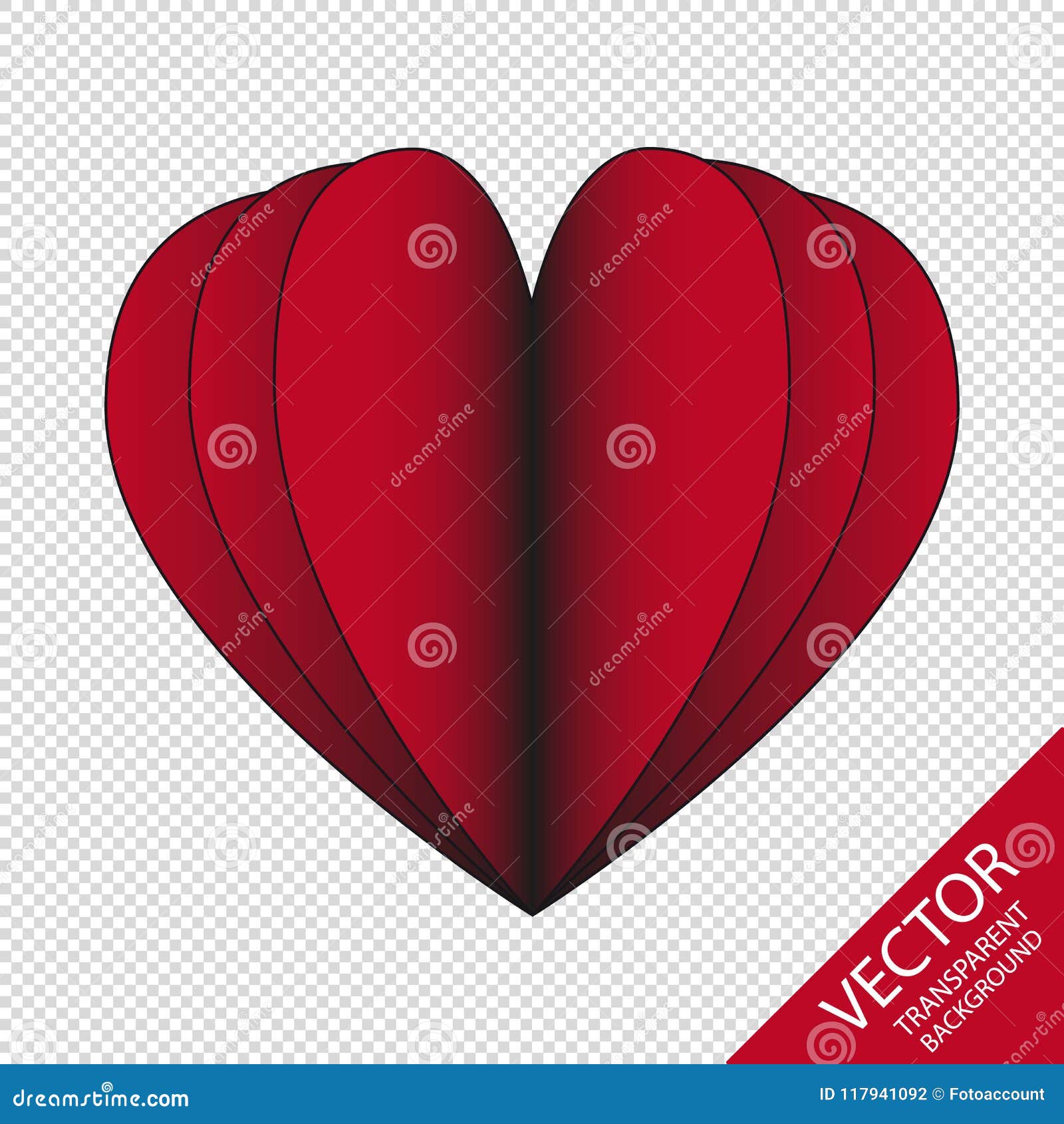 Red Colored Heart Shapes - Vector Illustration - Isolated on ...