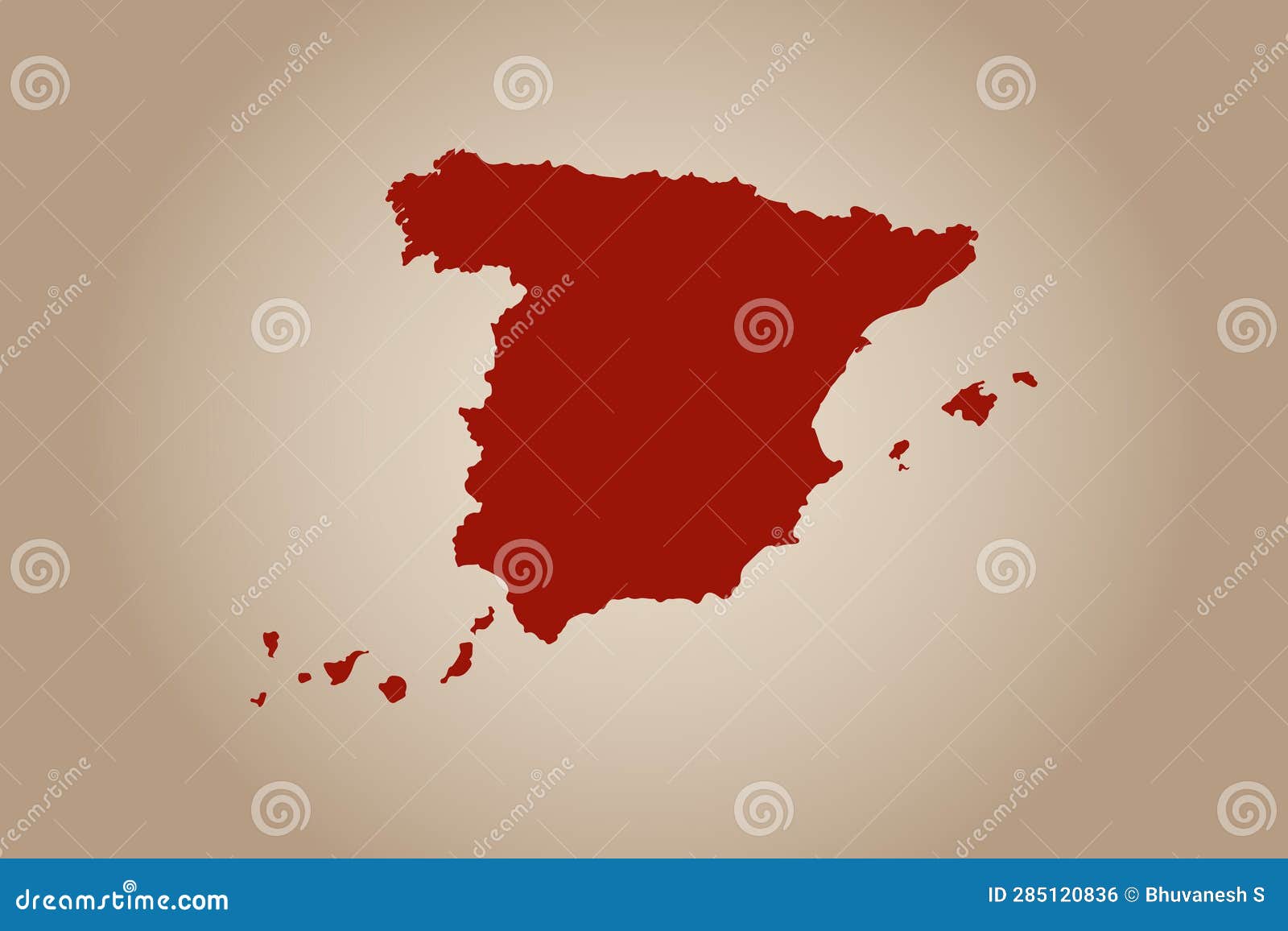 Red Colored Map Design Isolated on Plain Background of the Country ...