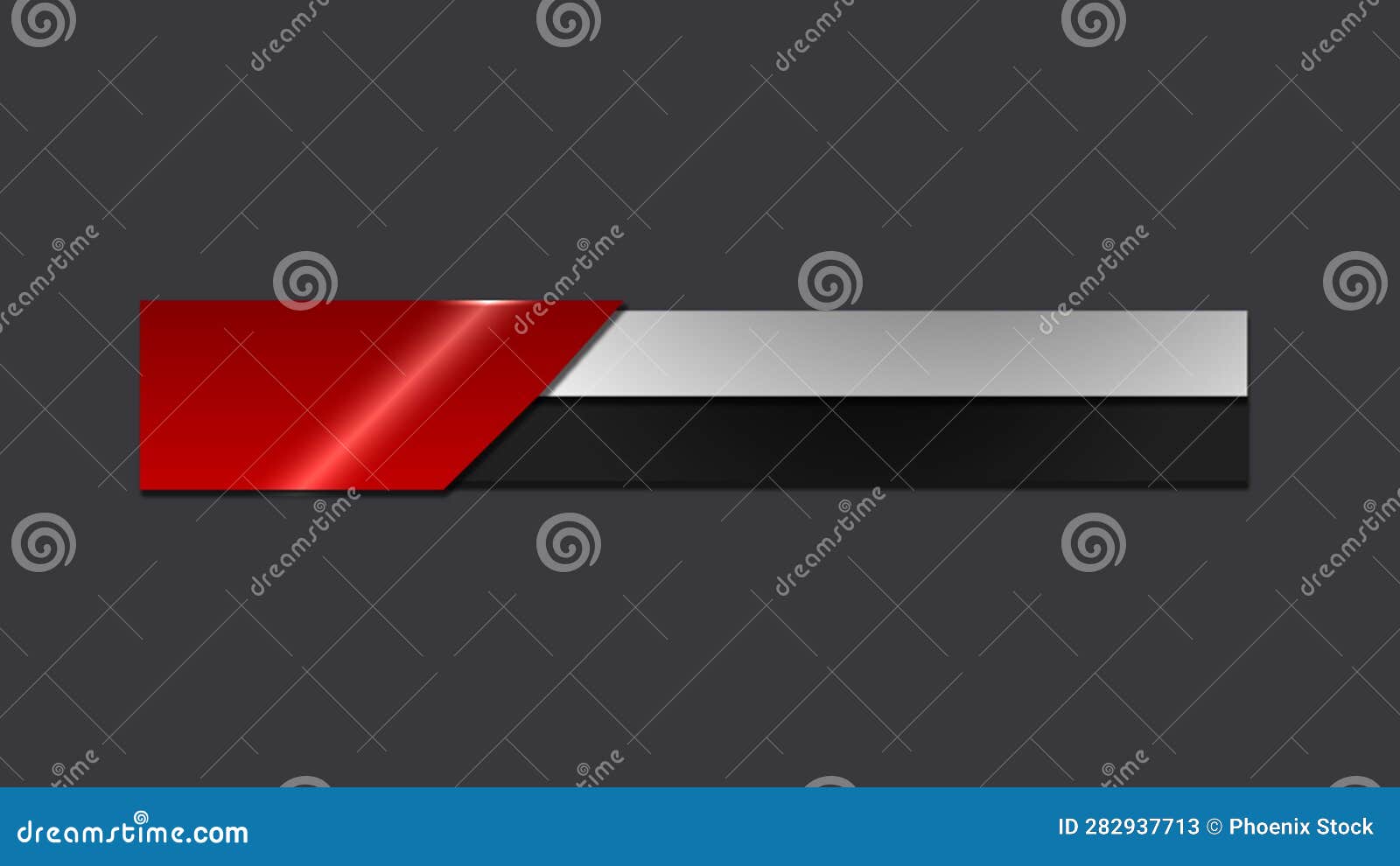 Red-colored Shiny Metallic Lower Third for News Channels. Stock ...