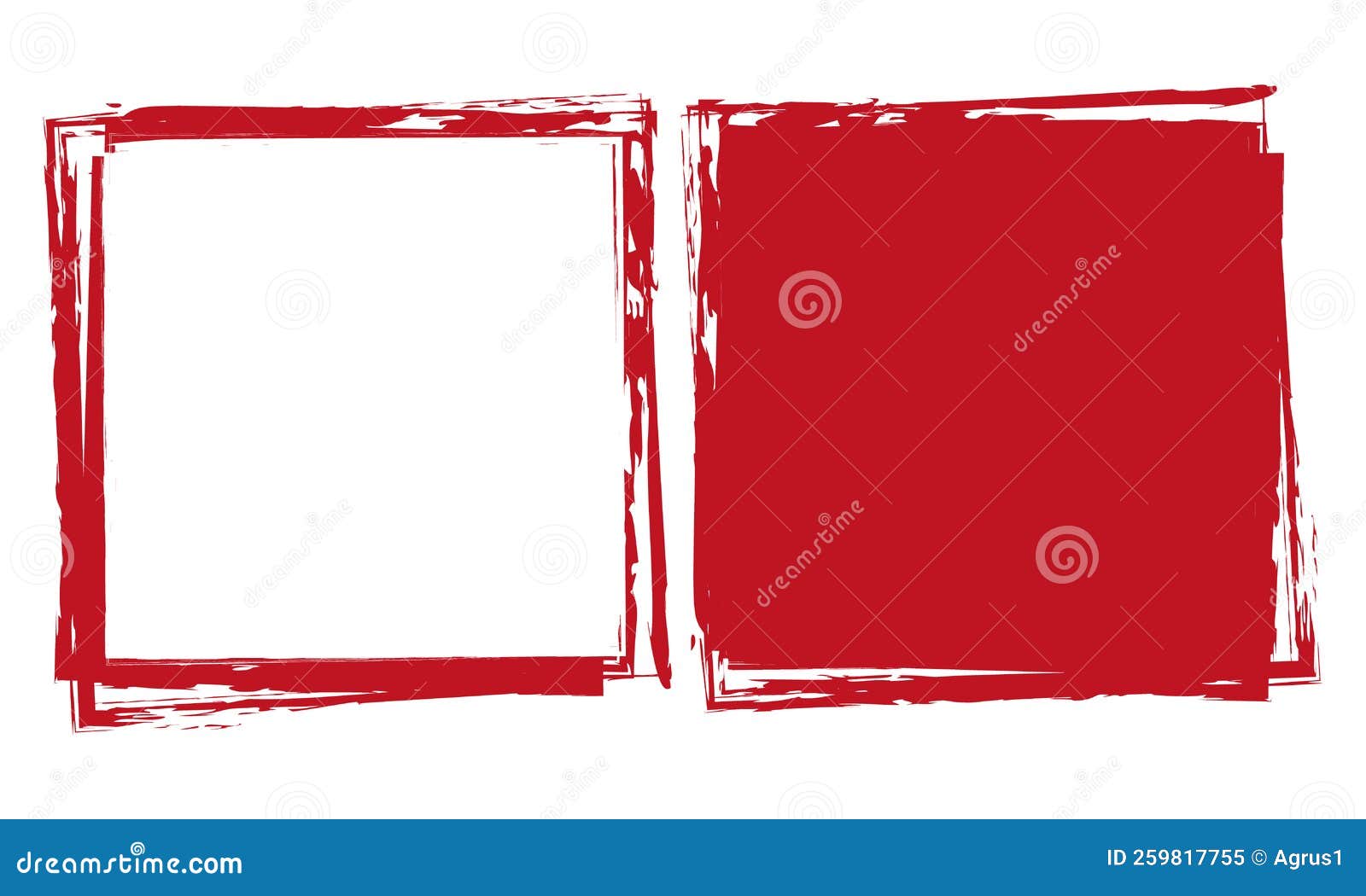 Red Colored Vector Brush Painted Banner on White Background Stock ...