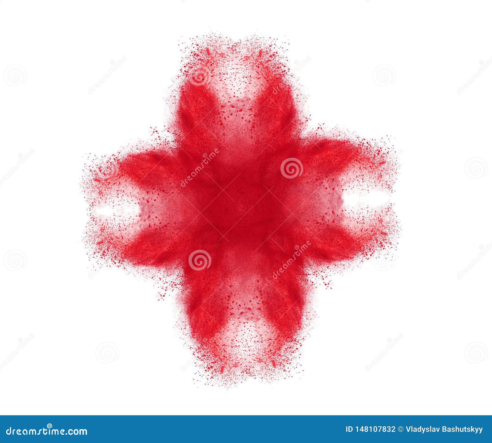 Red Colorful Powder Splash on White Background Stock Photo - Image of ...