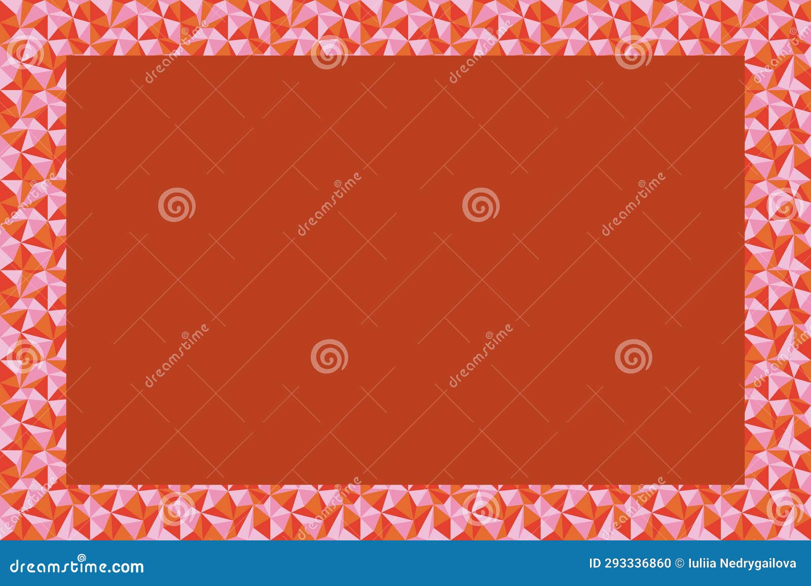 Red Colors Frame with Triangles and Copy Space, Vector Stock Vector ...