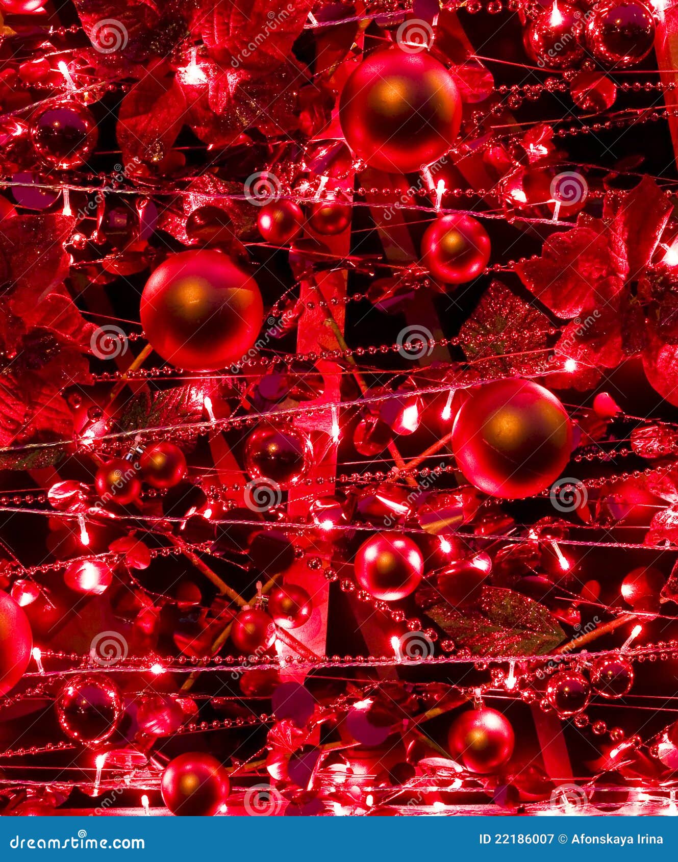Red Colour Christmas Decorations Stock Image - Image of christmastime ...
