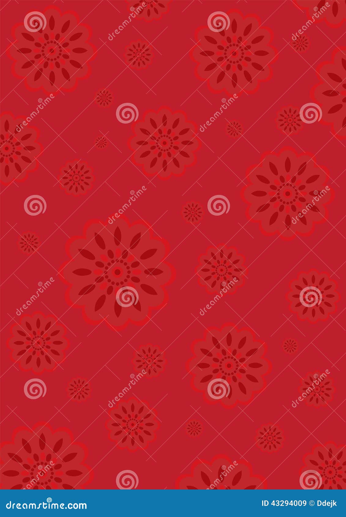 Red Colour Flower Background Stock Vector - Illustration of retro, leaf ...