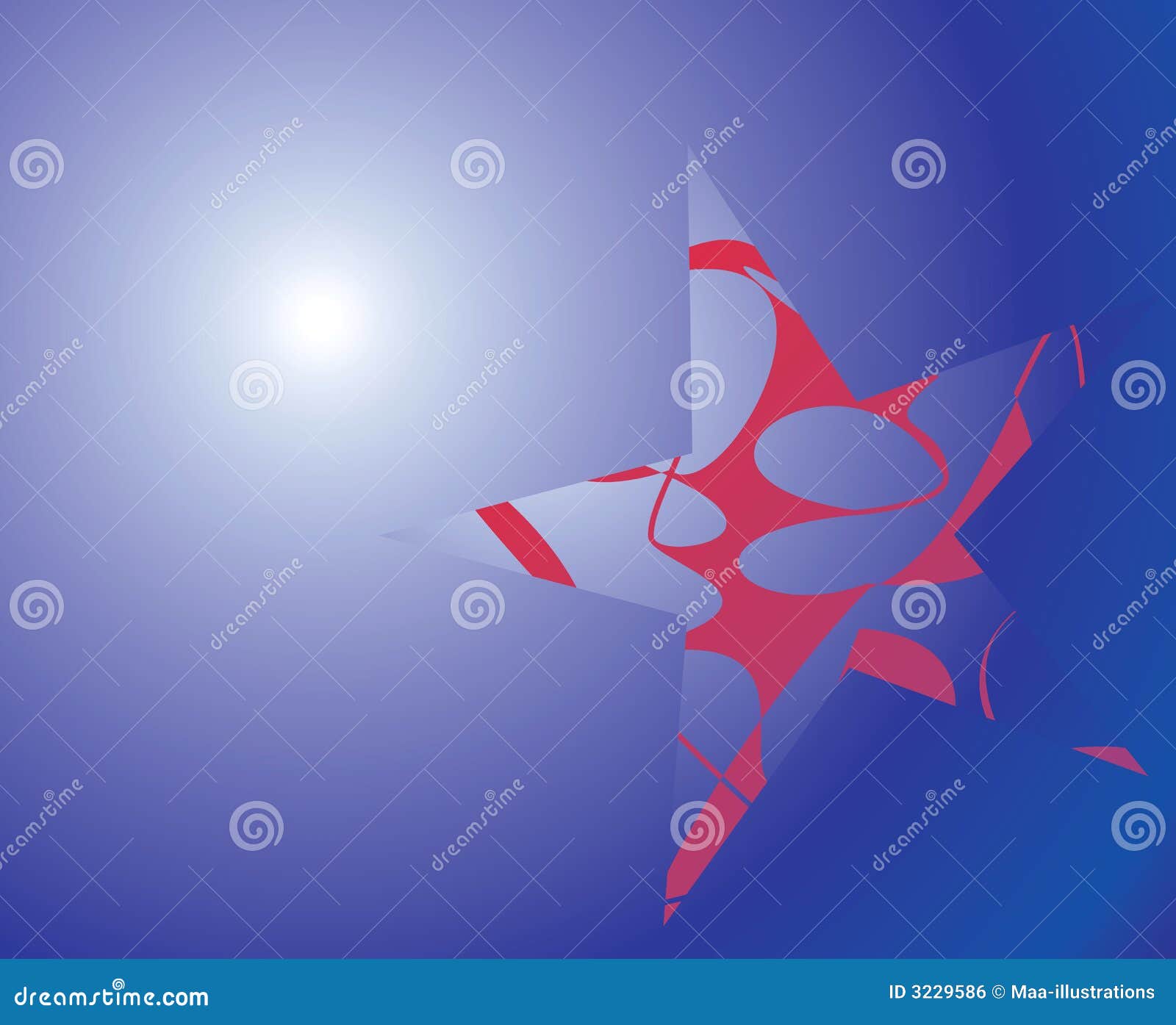 Red coloured star stock vector. Illustration of shiny - 3229586