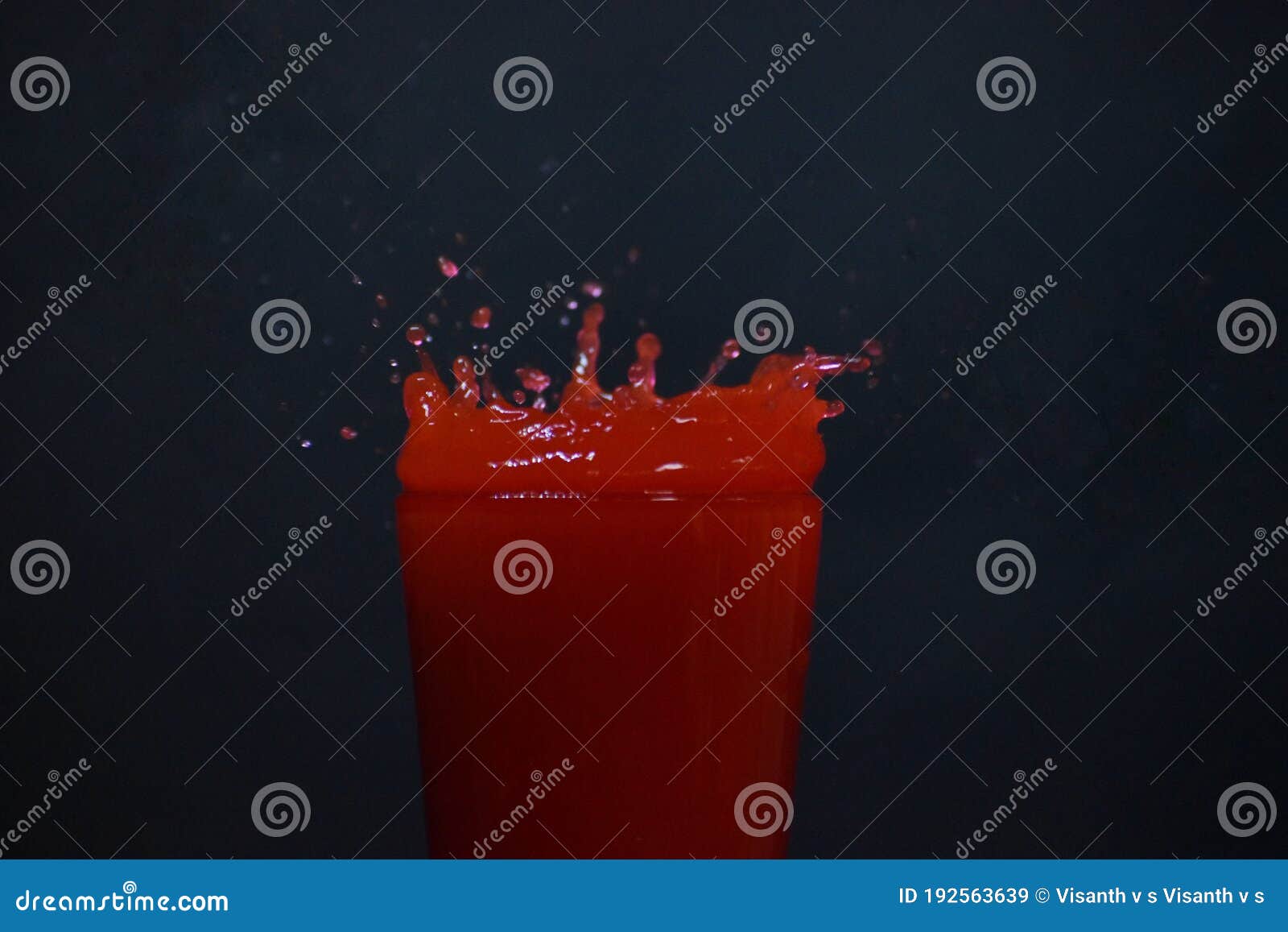 Red Coloured Water Splash Closeup Stock Image - Image of coloured ...