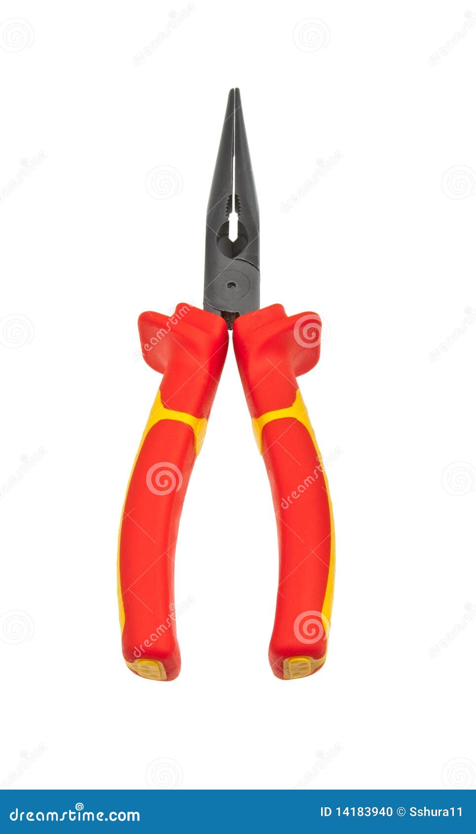 Red combination pliers stock photo. Image of equipment - 14183940