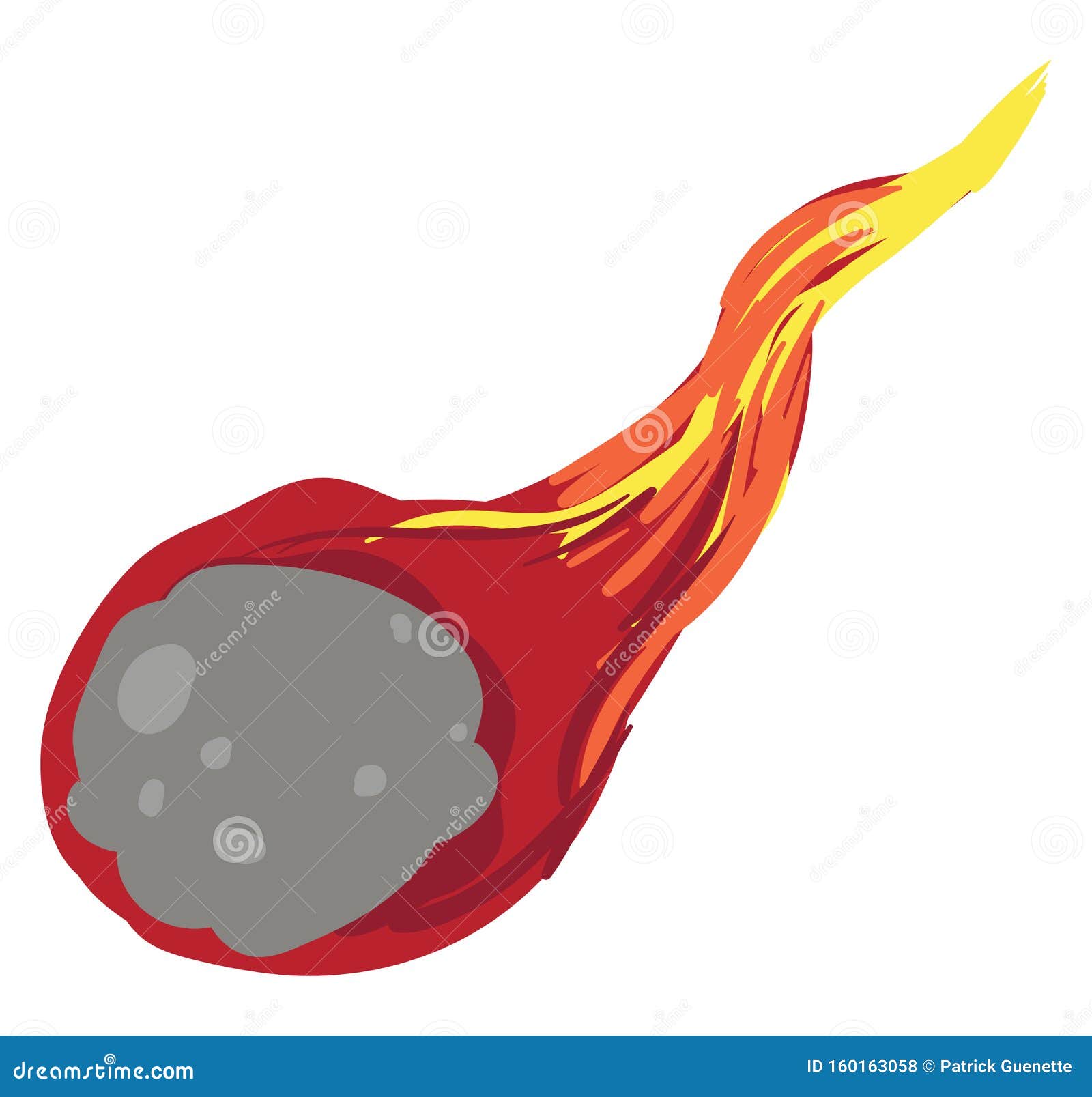 A Comet, Vector or Color Illustration Stock Vector - Illustration of ...