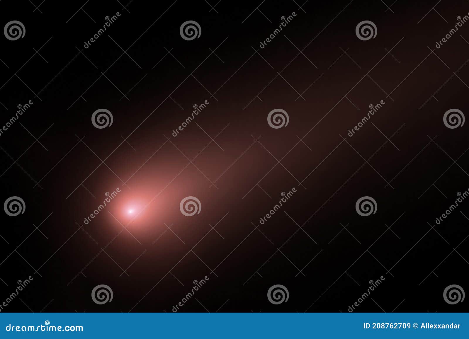 Red Comet in the night sky stock illustration. Illustration of stars ...