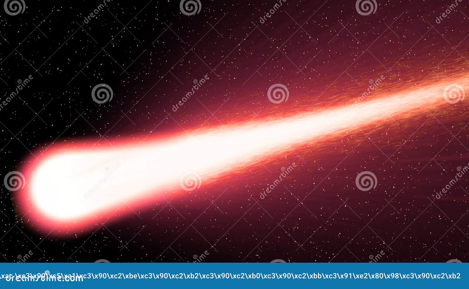 Red Comet Wallpaper. Space Illustration. Comet Background Stock ...