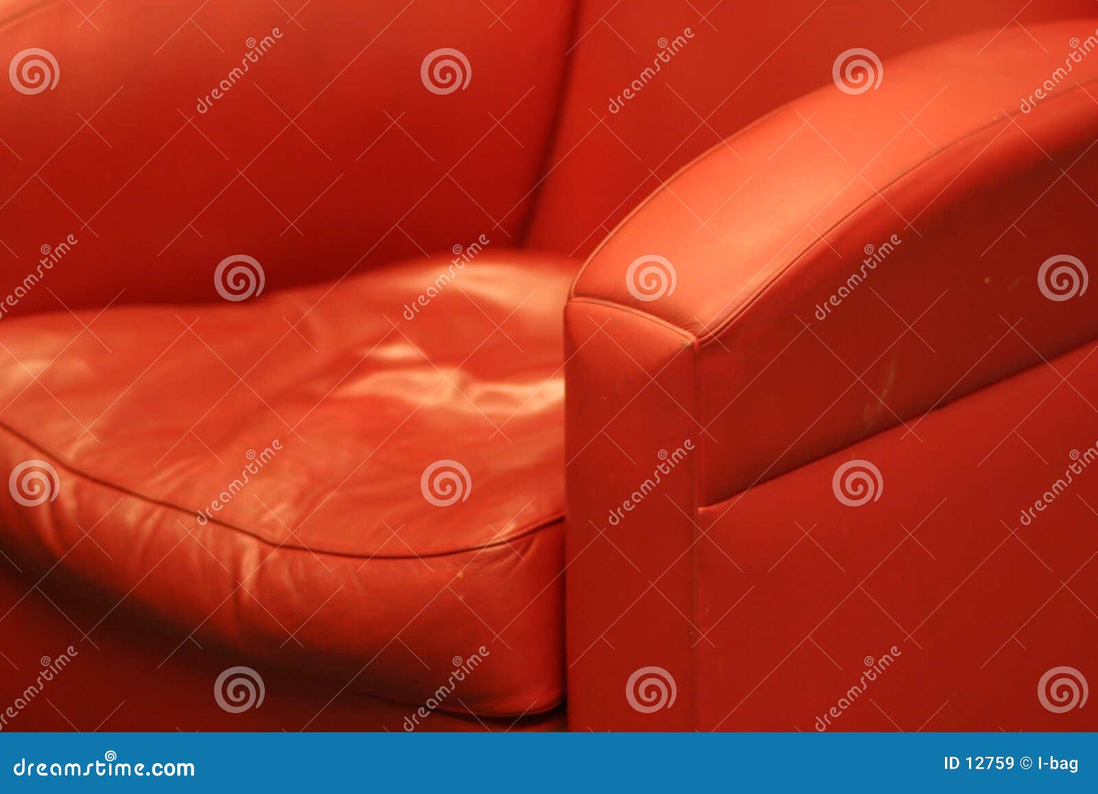 Red Comfortable Leather Chair Stock Image - Image of chair, design: 12759