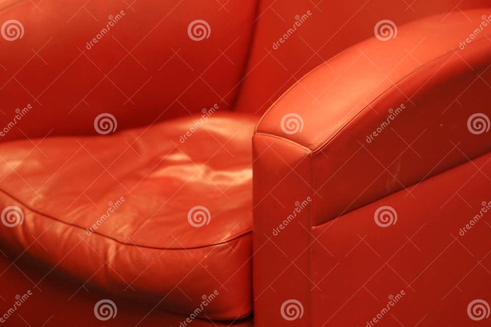 Red Comfortable Leather Chair Stock Image - Image of chair, design: 12759